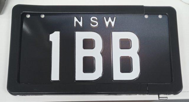 '1BB' NEW SOUTH WALES NUMBER PLATE