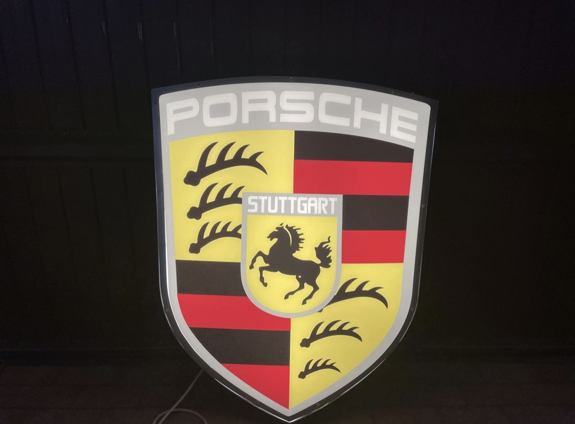 PORSCHE ILLUMINATED DEALERSHIP SIGN