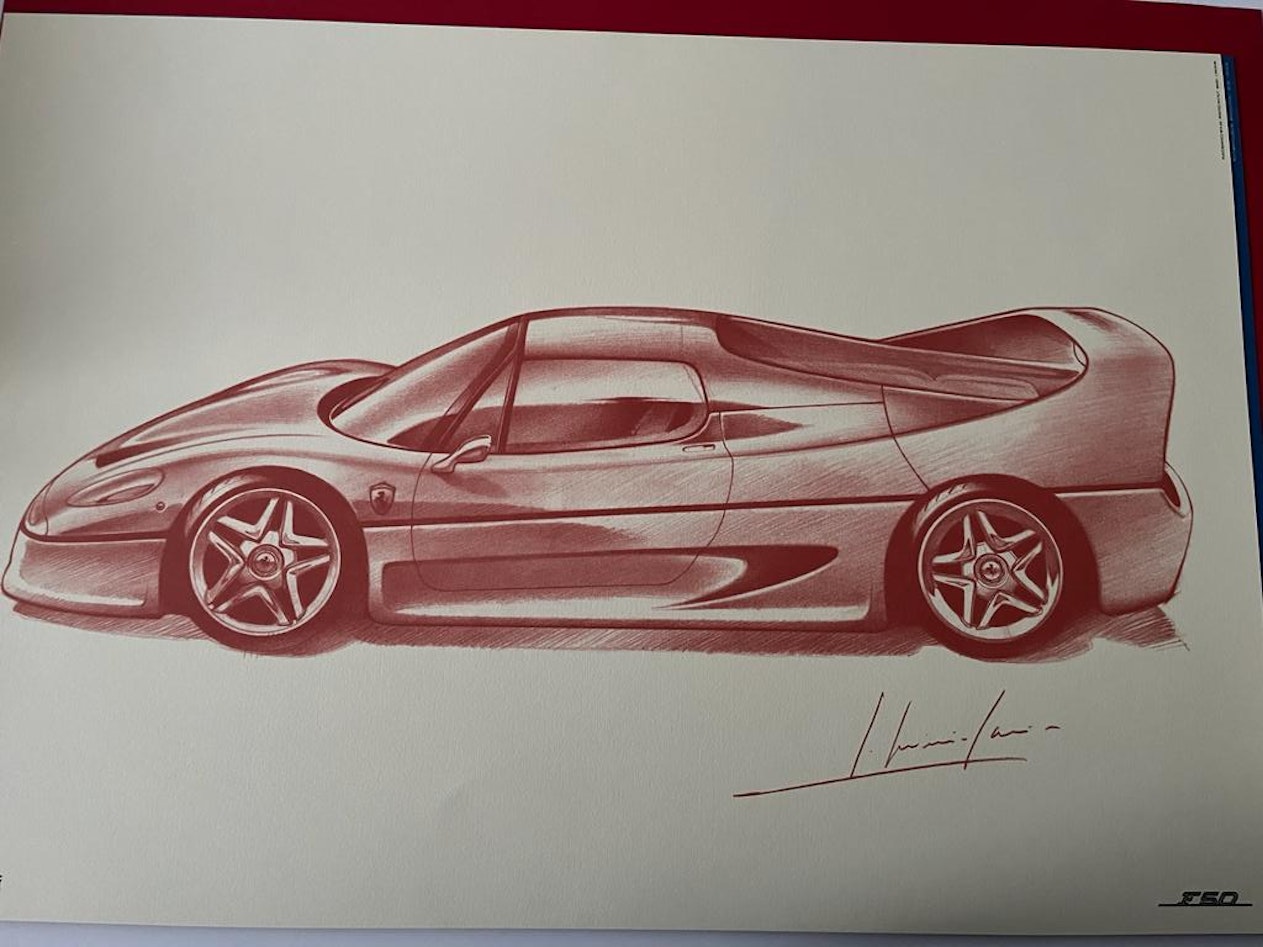 FERRARI F50 BLUEPRINT AND ARTWORK for sale by auction in Windsor ...