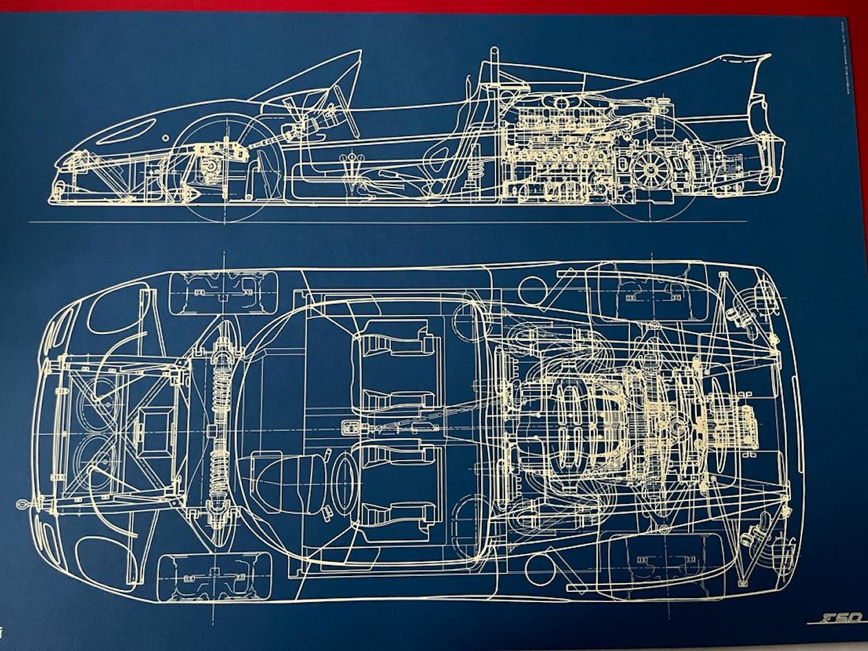 FERRARI F50 BLUEPRINT AND ARTWORK for sale by auction in Windsor ...