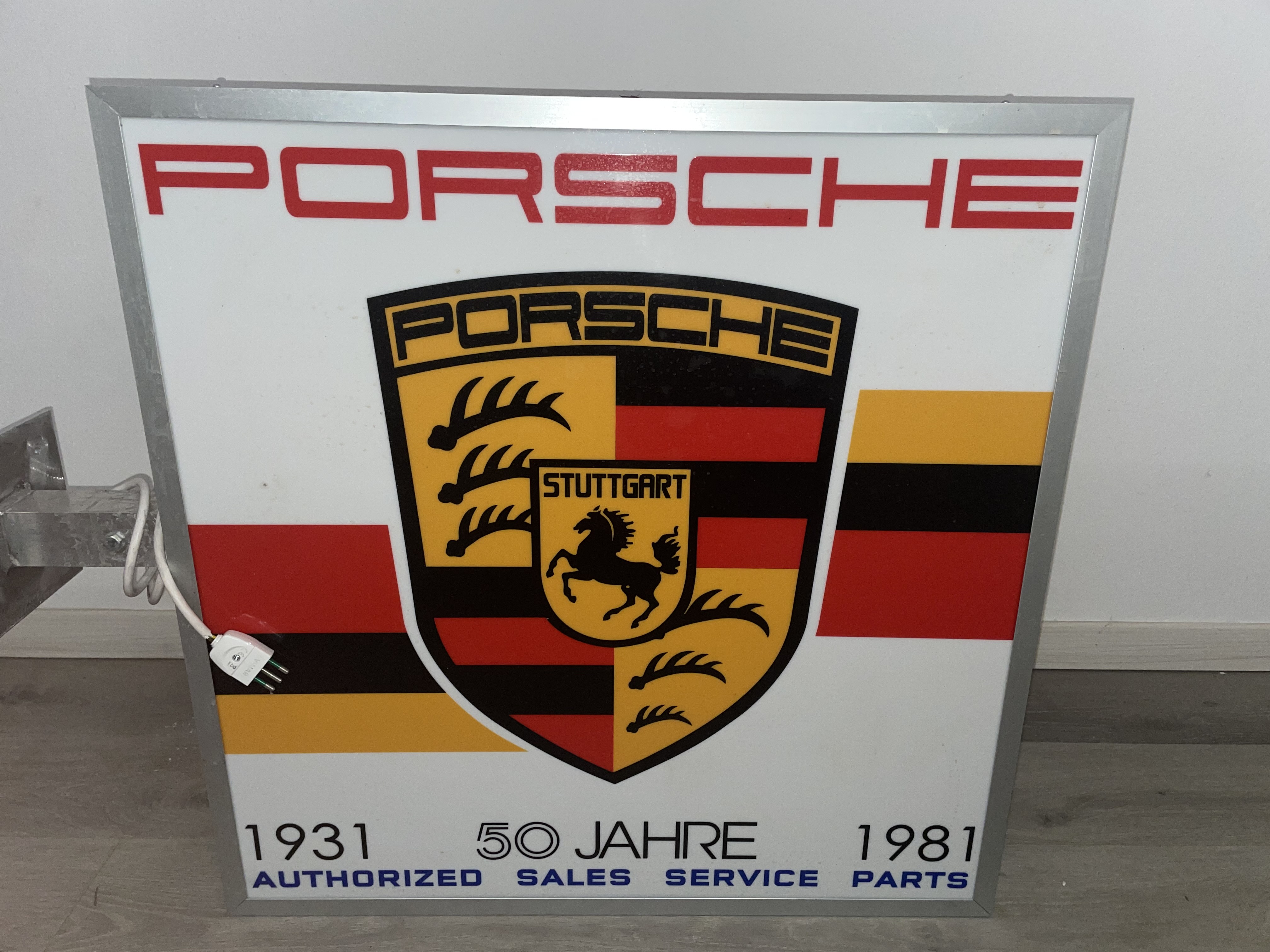 PORSCHE 50TH ANNIVERSARY ILLUMINATED SIGN