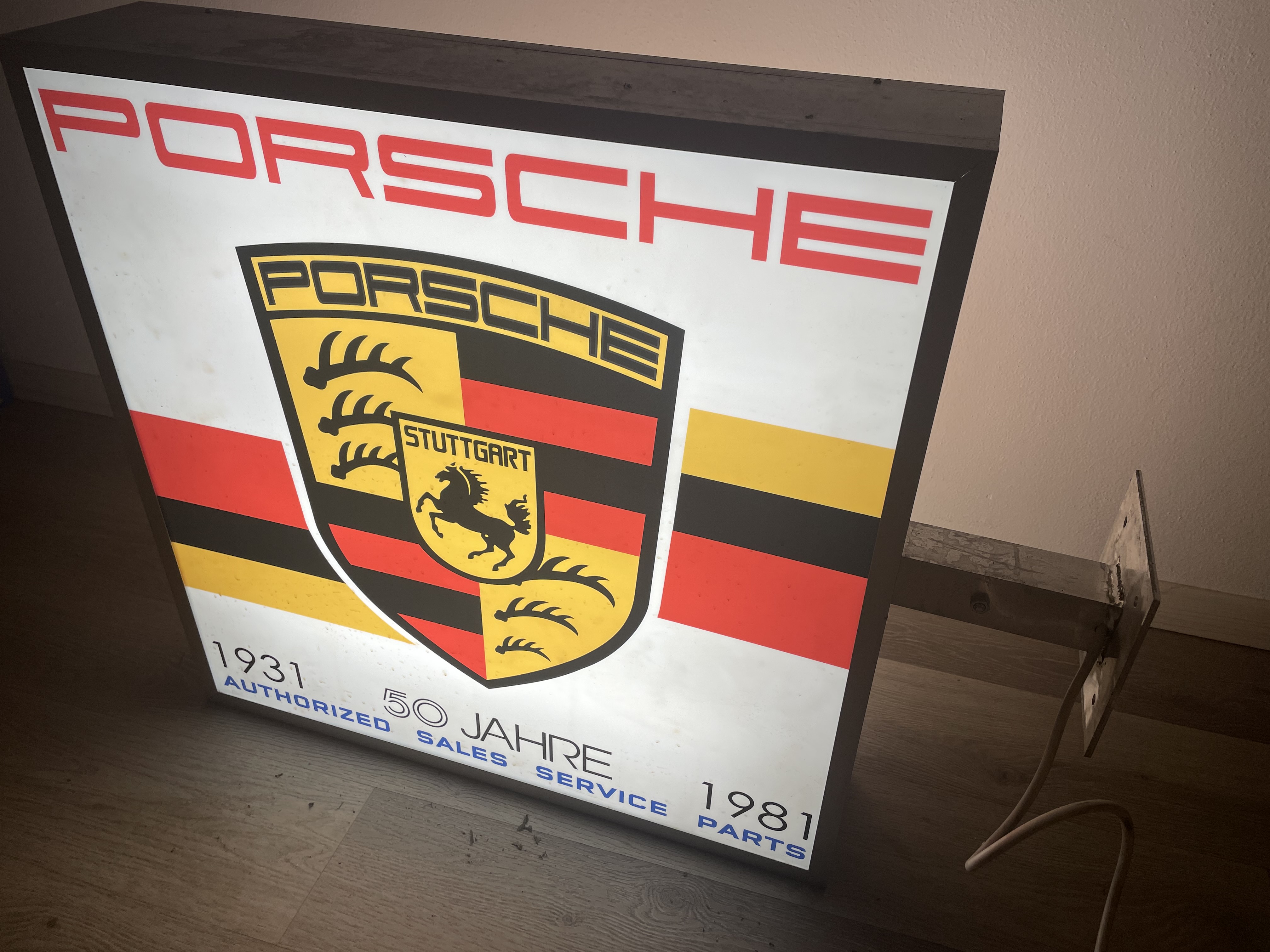 PORSCHE 50TH ANNIVERSARY ILLUMINATED SIGN
