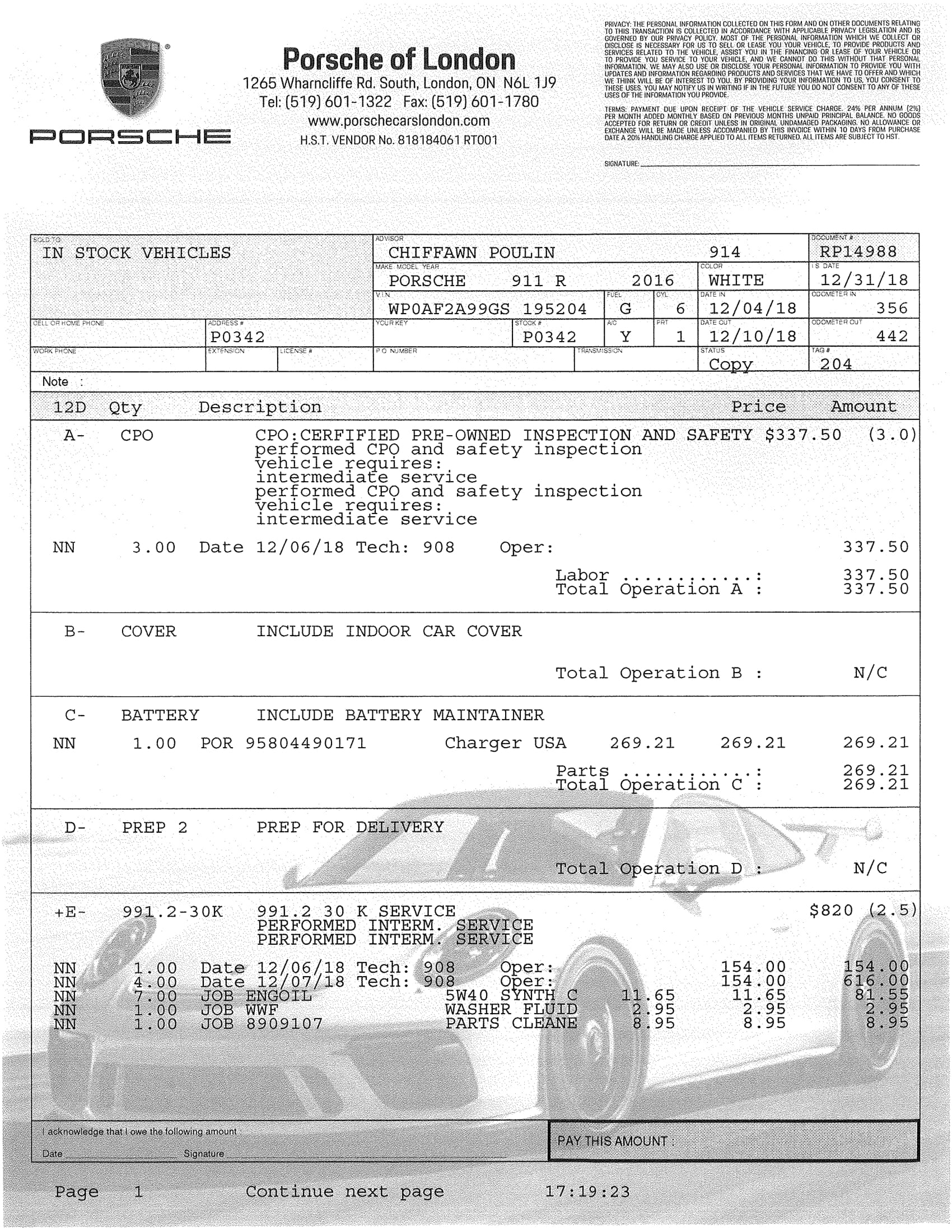 2016 PORSCHE 911 R - 386 KM