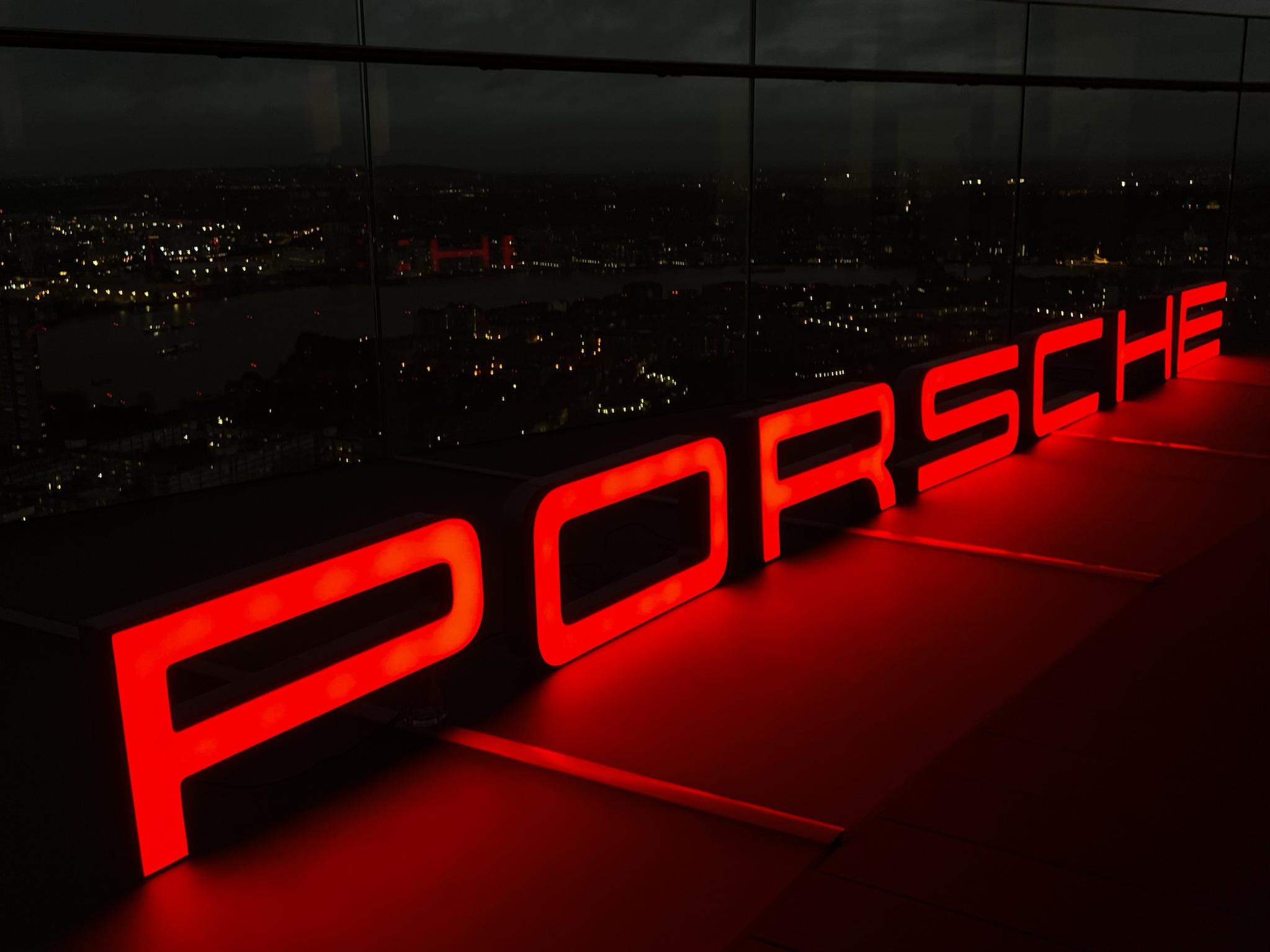 PORSCHE ILLUMINATED SIGN