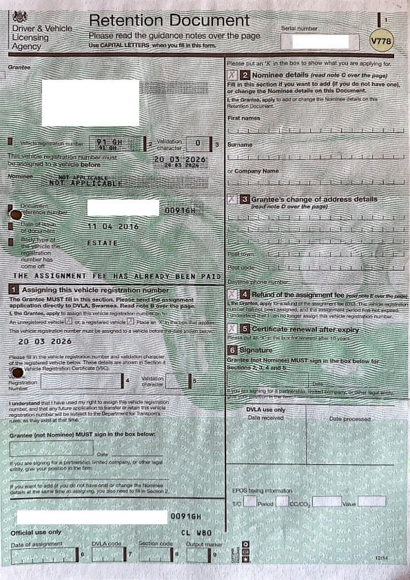 '91 GH' - NUMBER PLATE for sale by auction in , United Kingdom