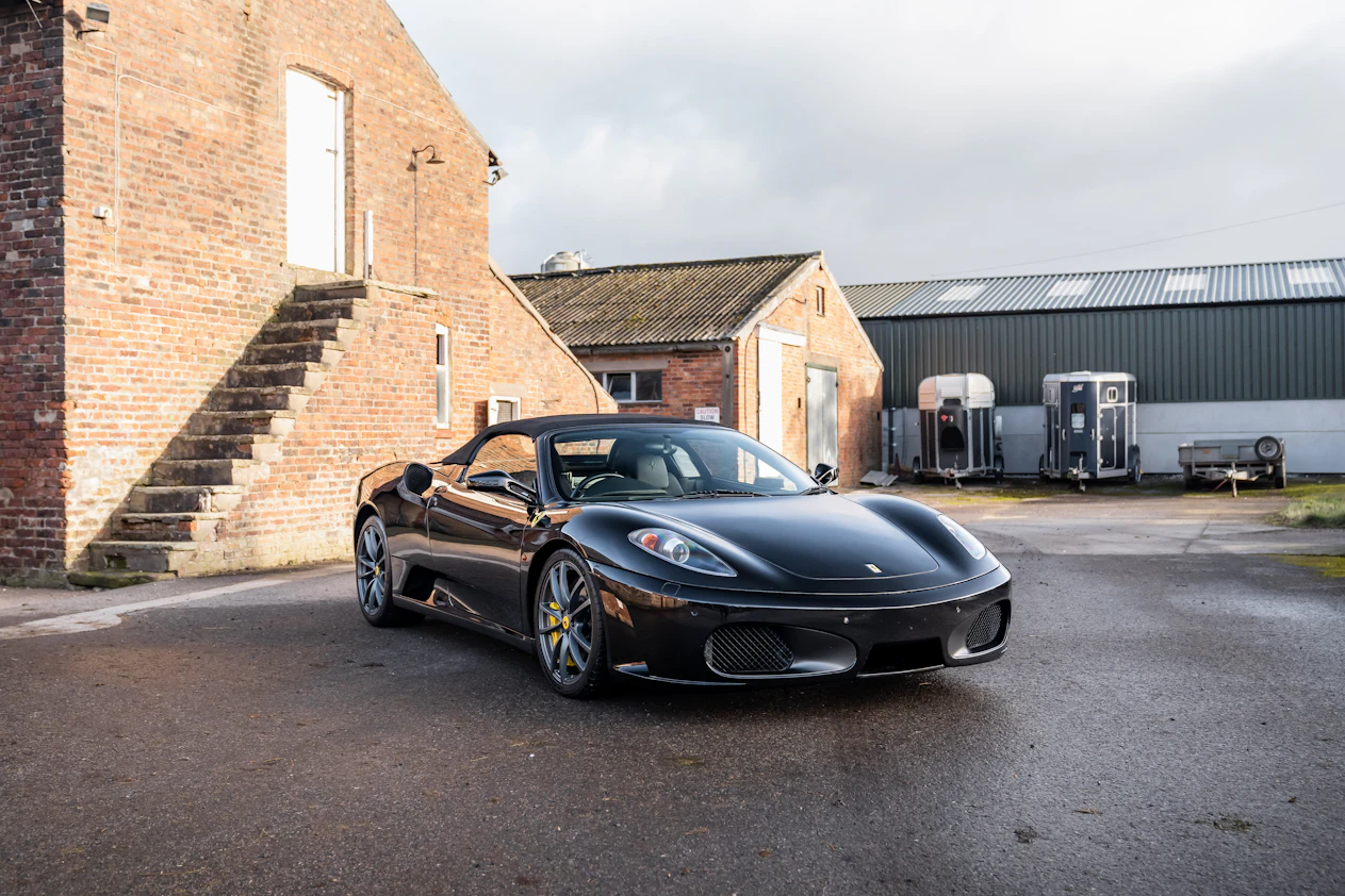 Black Ferrari F430 Spider Wallpaper