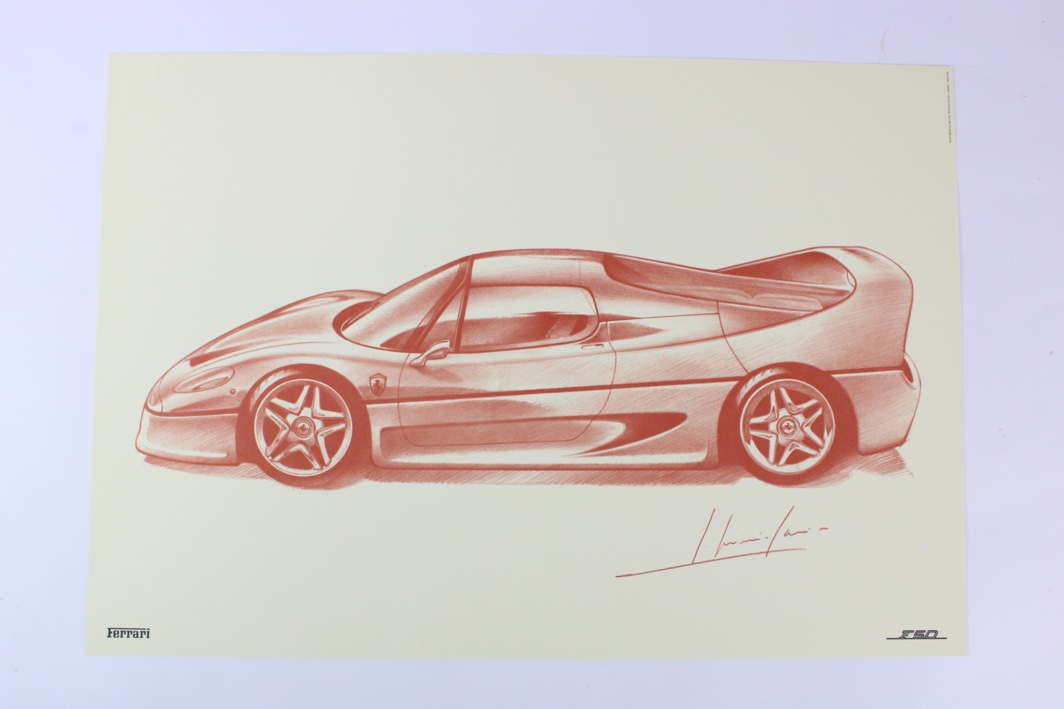 FERRARI F50 BLUEPRINT AND ARTWORK for sale by auction in West Midlands ...