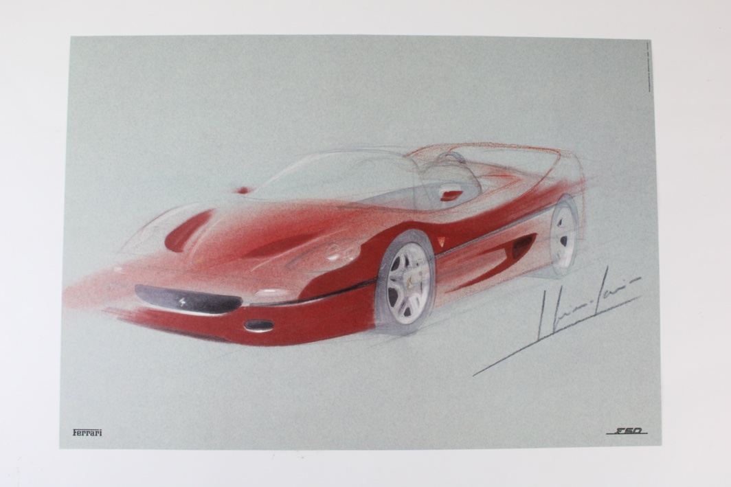 FERRARI F50 BLUEPRINT AND ARTWORK for sale by auction in West Midlands ...