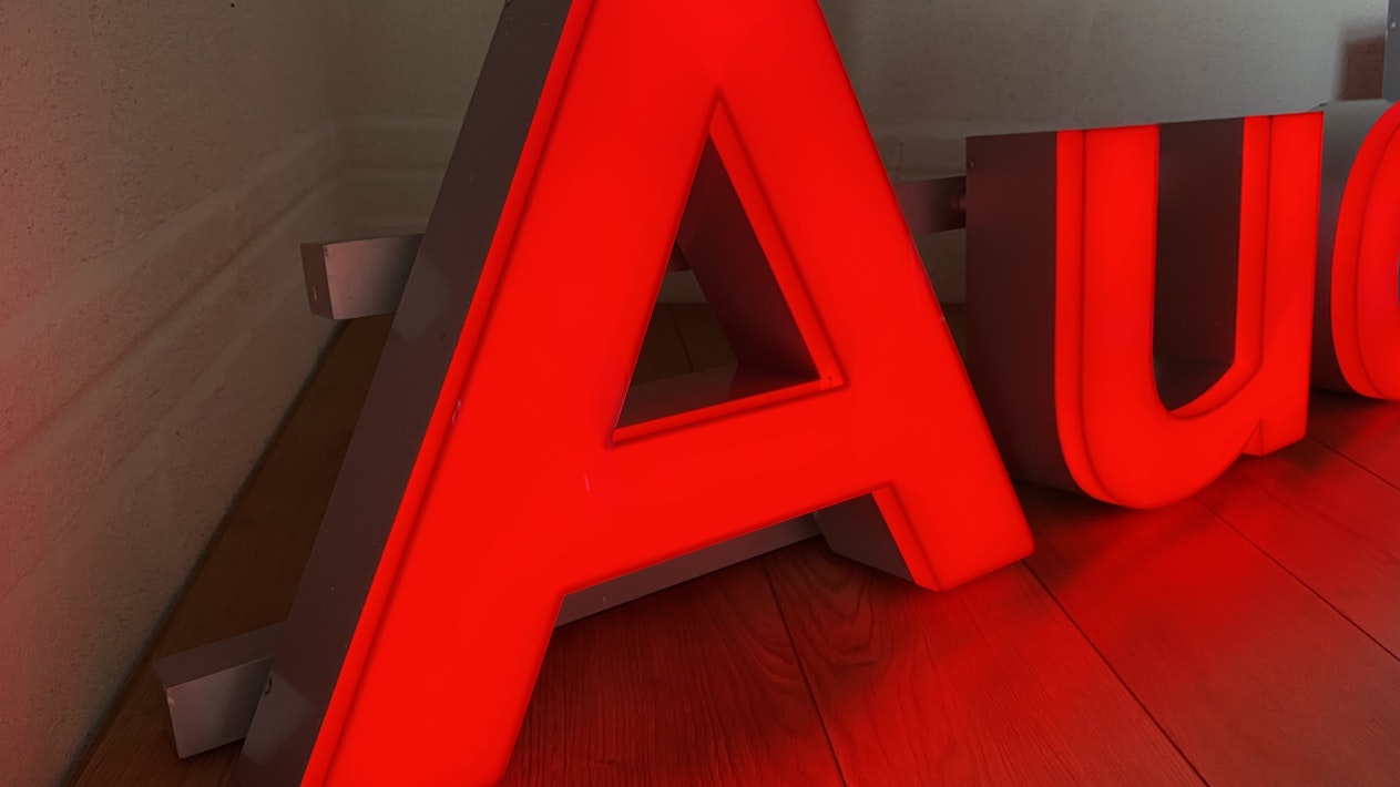 AUDI ILLUMINATED SIGN for sale by auction in Glastonbury, United Kingdom
