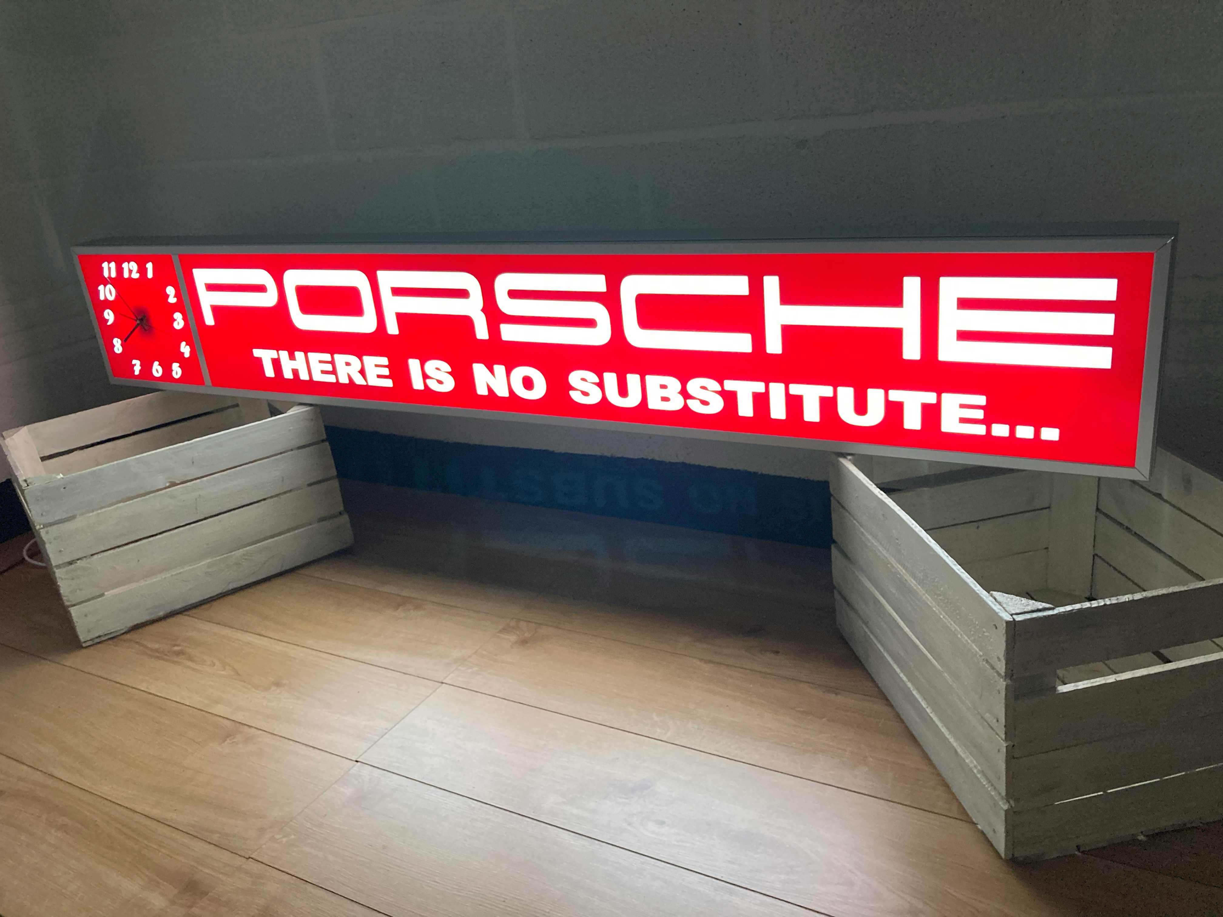 PORSCHE 'THERE IS NO SUBSTITUTE' ILLUMINATED SIGN for sale by auction ...