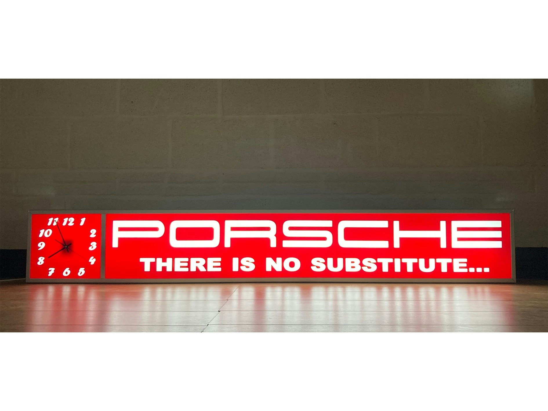 PORSCHE 'THERE IS NO SUBSTITUTE' ILLUMINATED SIGN for sale by auction ...