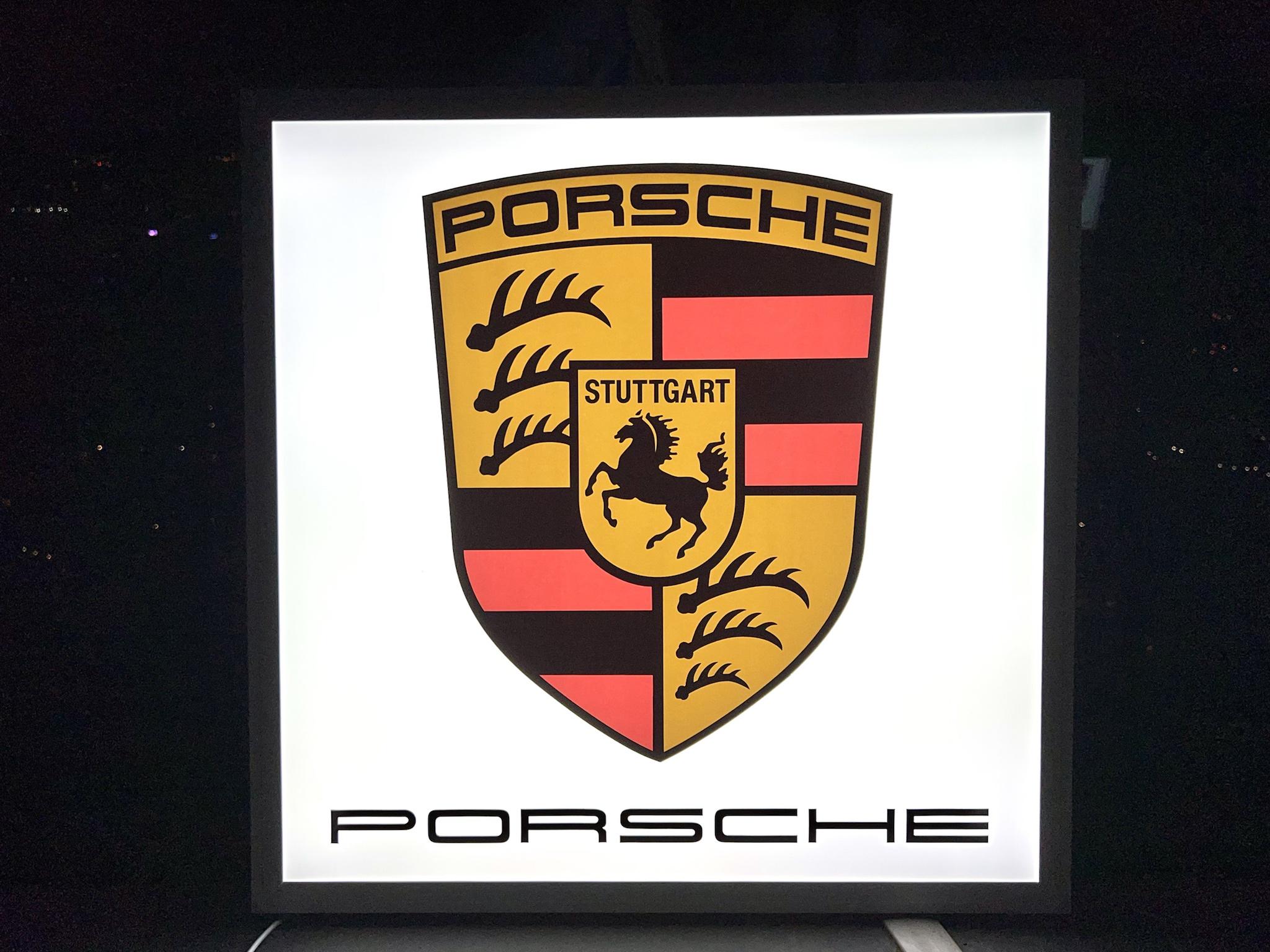 PORSCHE ILLUMINATED SIGN