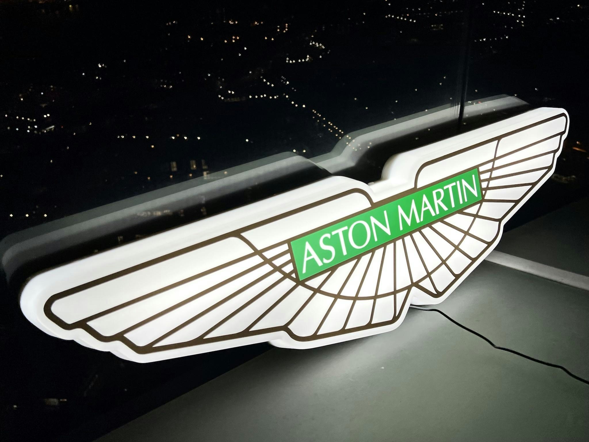 LARGE ASTON MARTIN ILLUMINATED SIGN