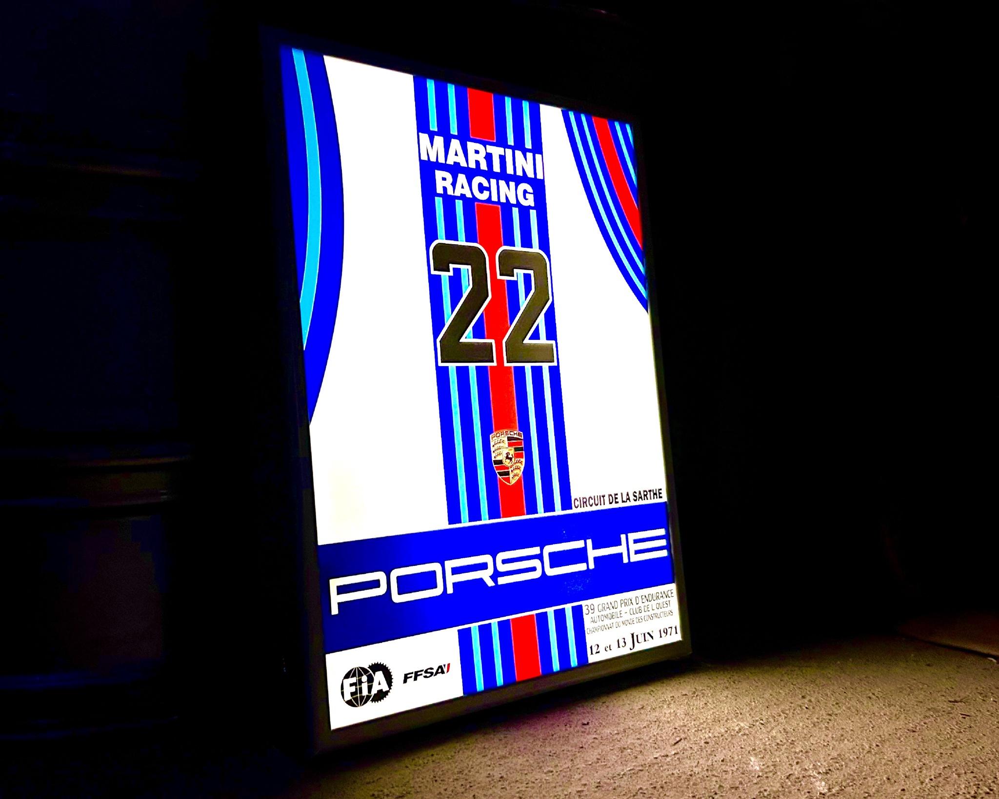PORSCHE MARTINI RACING ILLUMINATED SIGN