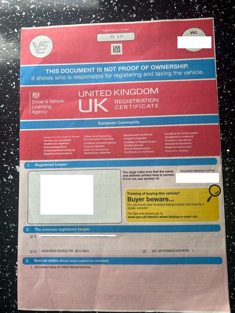 '75 STT' - NUMBER PLATE