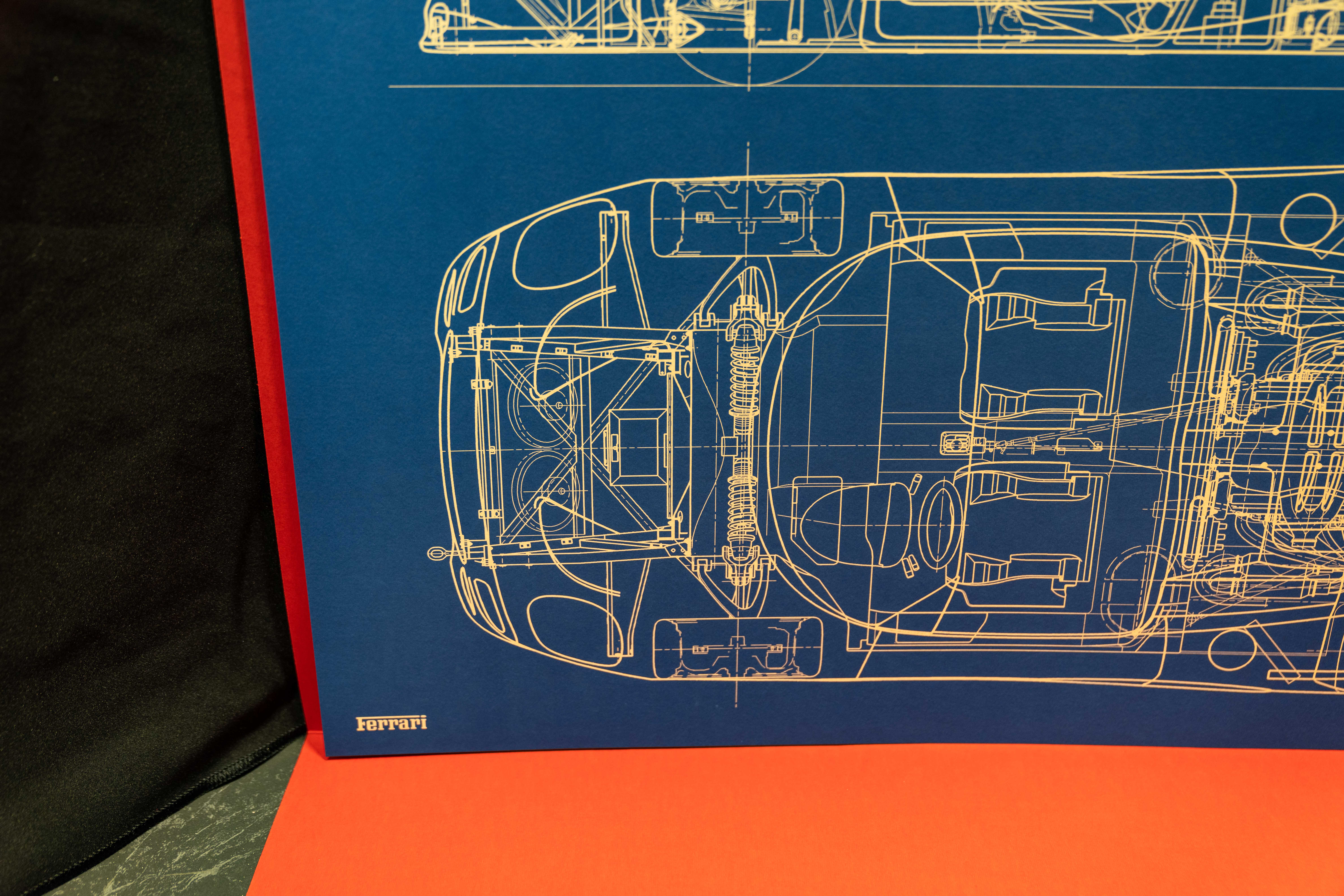 FERRARI F50 BLUEPRINT AND ARTWORK for sale by auction in London, United ...