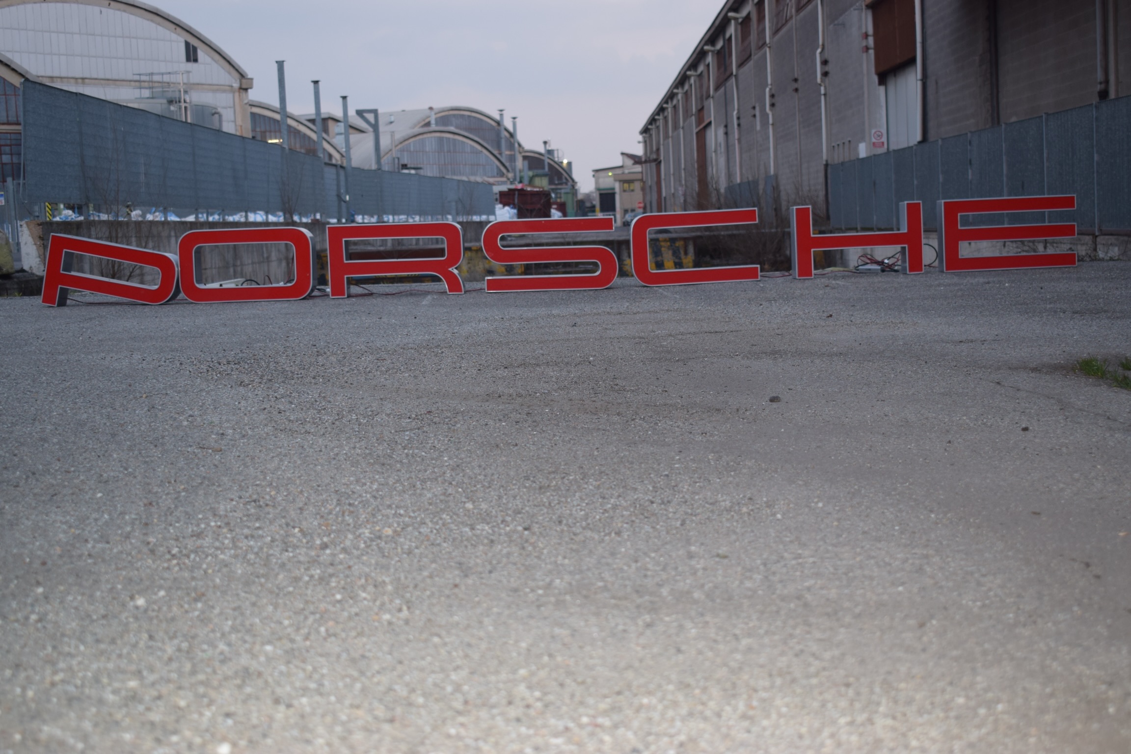 LARGE PORSCHE ILLUMINATED DEALERSHIP SIGN