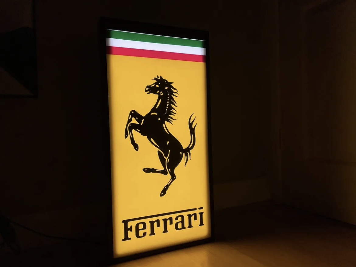 FERRARI ILLUMINATED SIGN