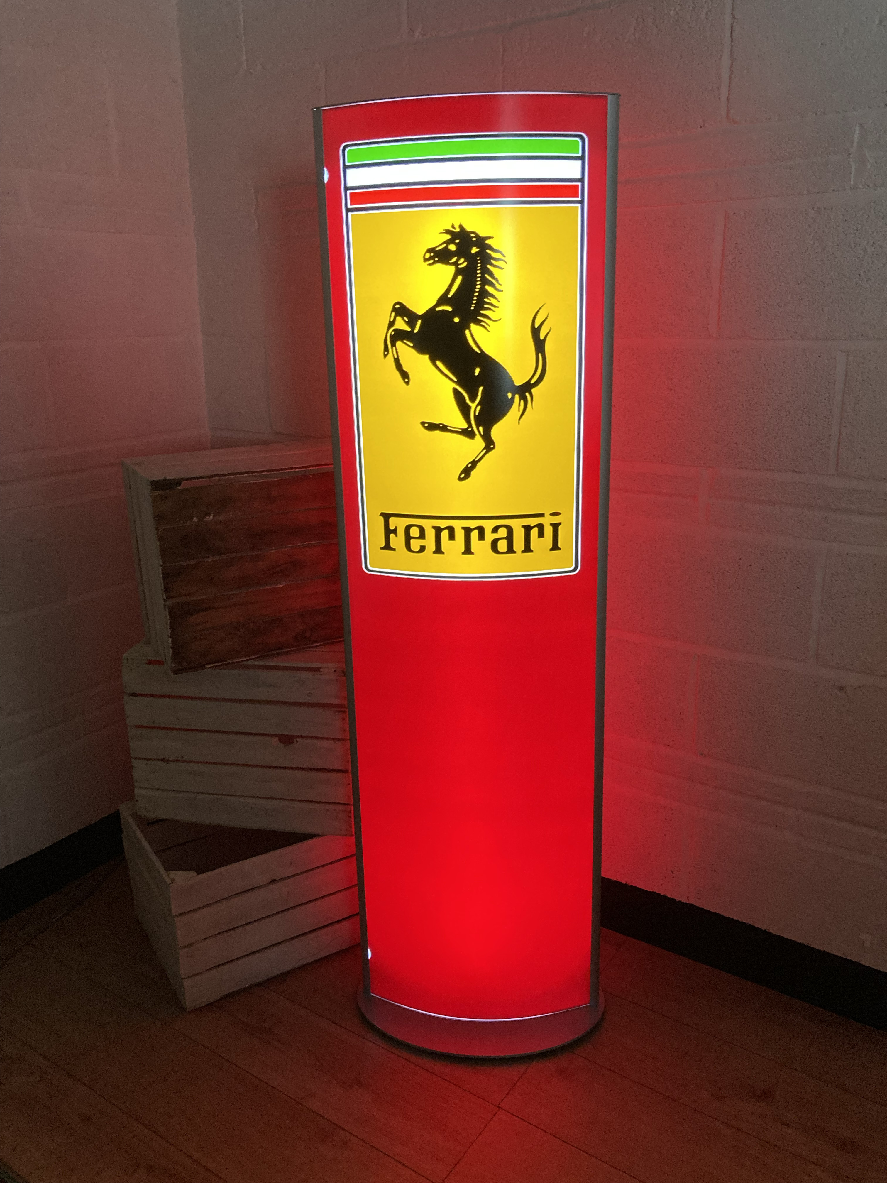 FERRARI ILLUMINATED STAND SIGN