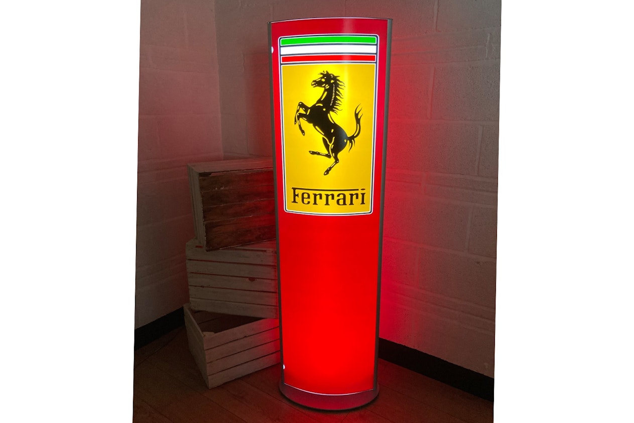 FERRARI ILLUMINATED STAND SIGN