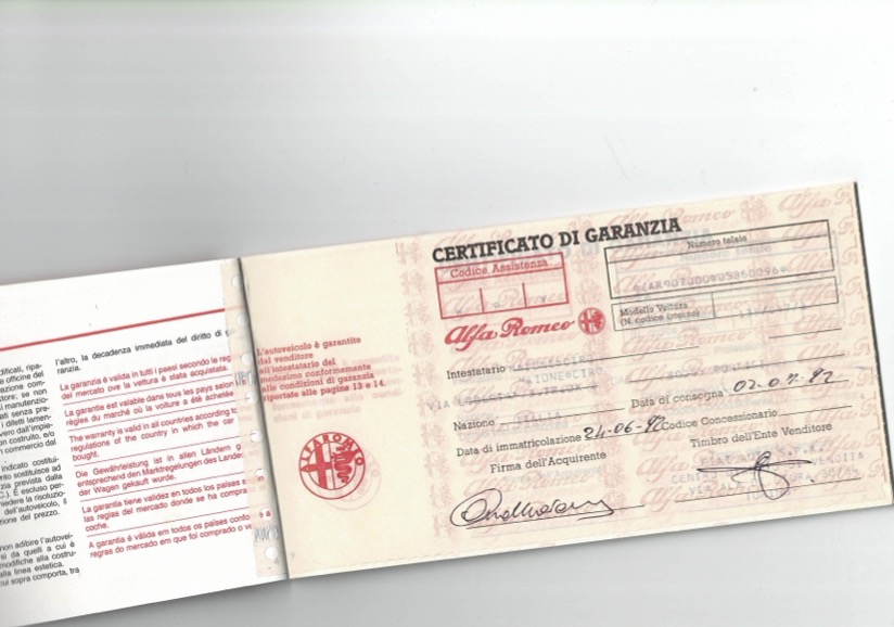 1992 ALFA ROMEO 33 - 26,787 KM