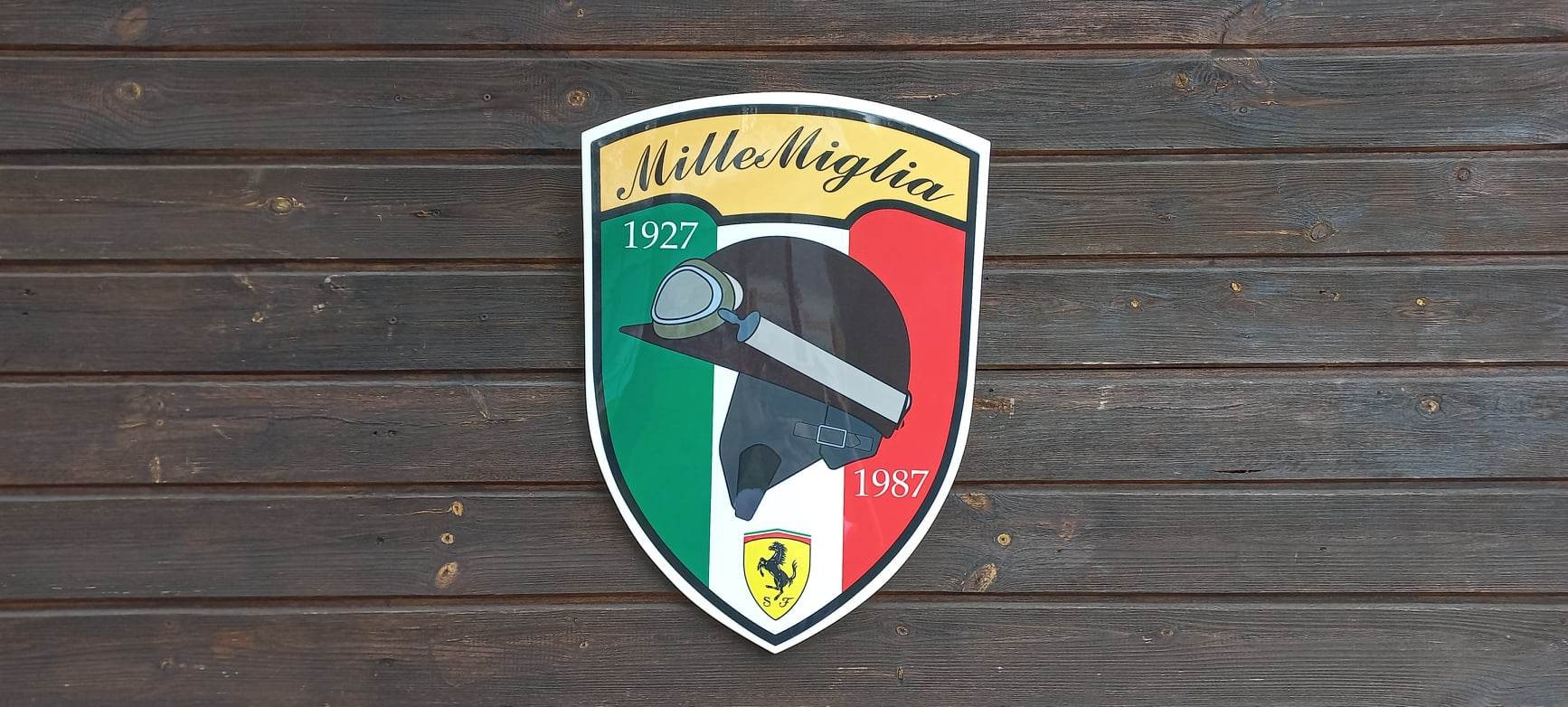 FERRARI MILLE MIGLIA 60TH ANNIVERSARY COMMEMORATIVE SHIELD