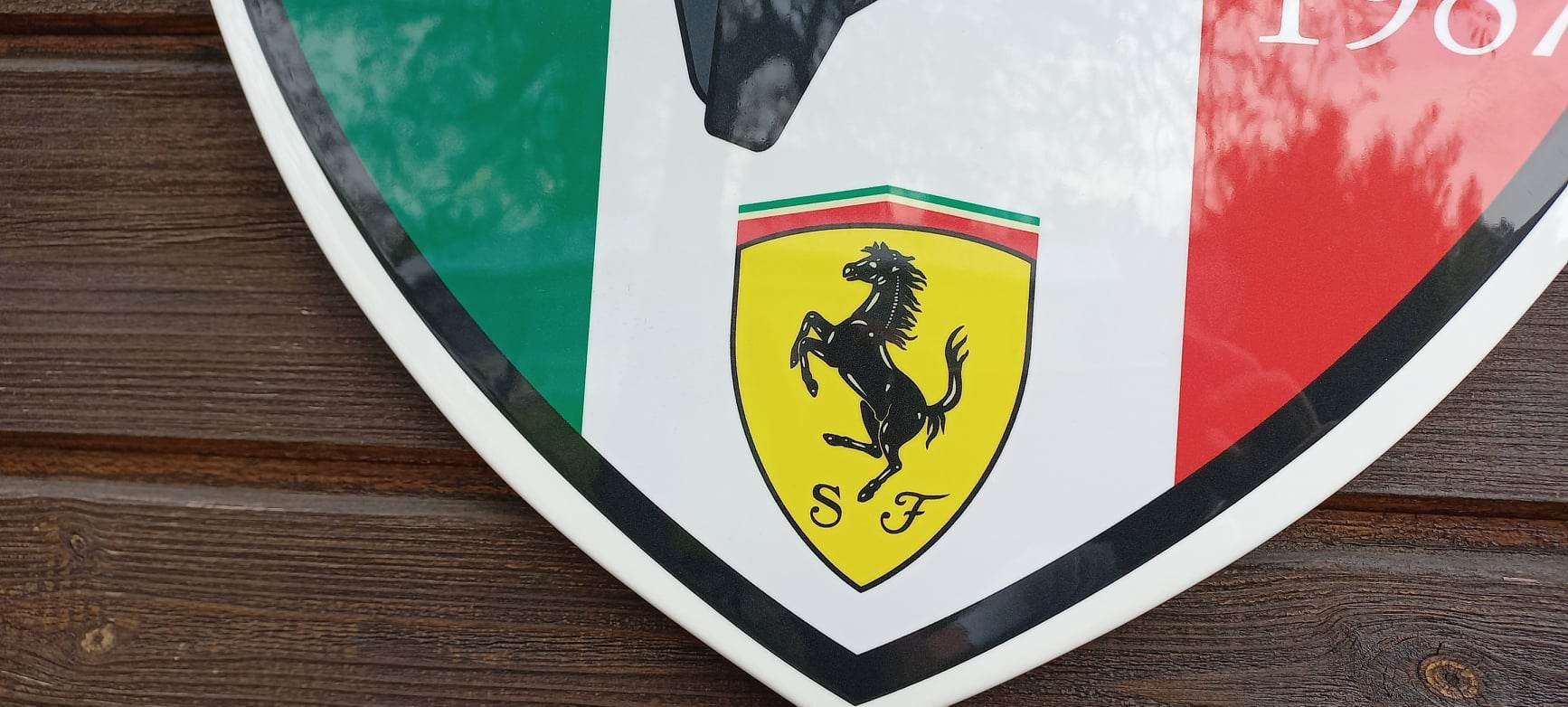 FERRARI MILLE MIGLIA 60TH ANNIVERSARY COMMEMORATIVE SHIELD