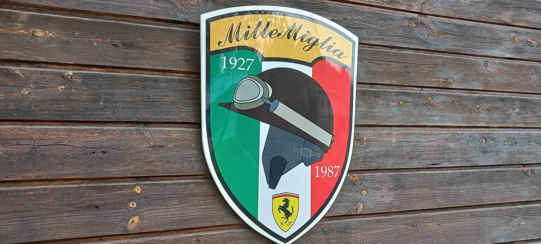 FERRARI MILLE MIGLIA 60TH ANNIVERSARY COMMEMORATIVE SHIELD