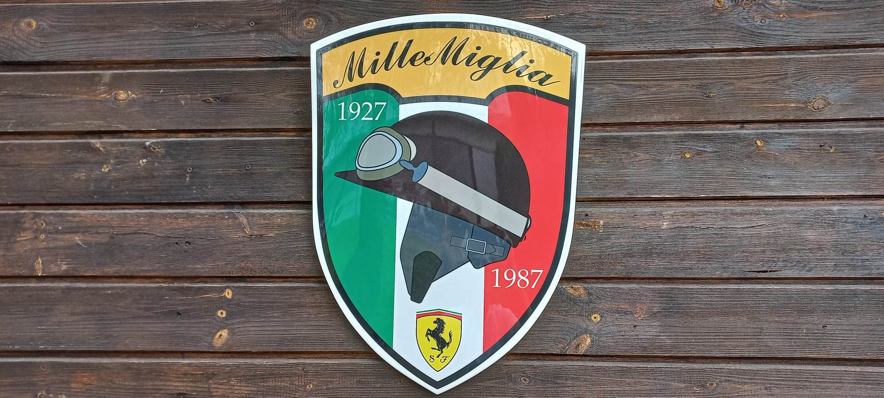 FERRARI MILLE MIGLIA 60TH ANNIVERSARY COMMEMORATIVE SHIELD