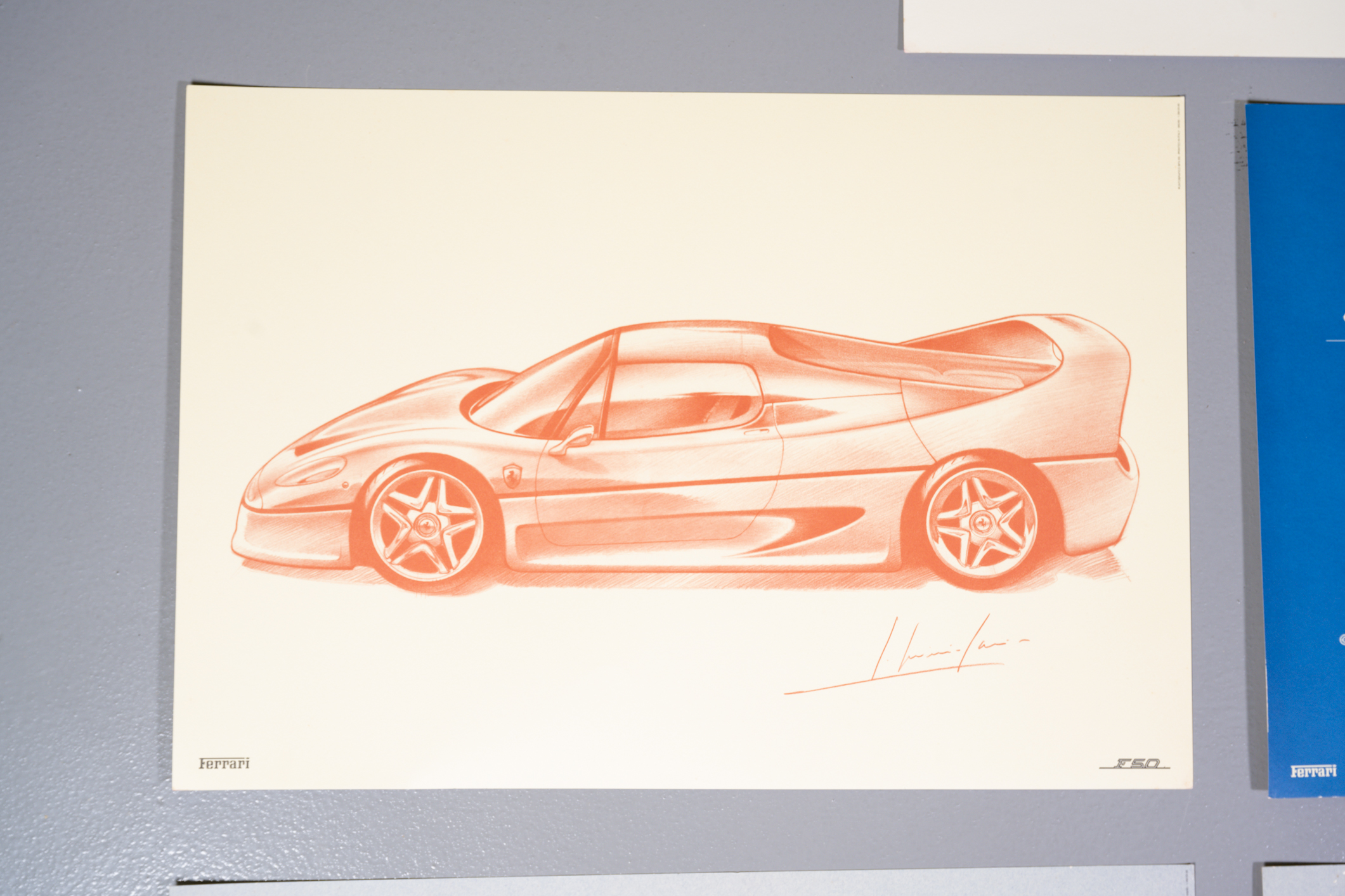 FERRARI F50 BLUEPRINT AND ARTWORK for sale by auction in Poole, Dorset ...