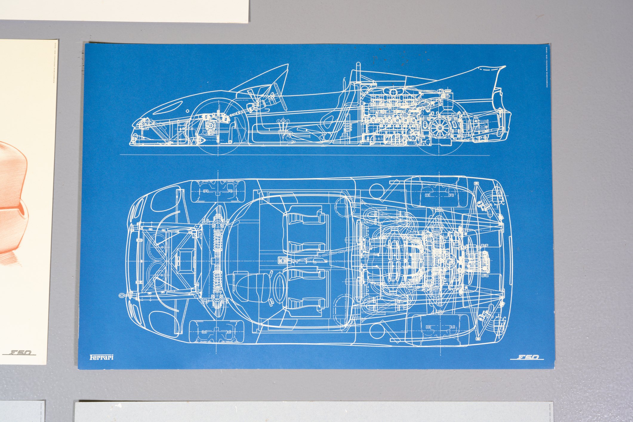 FERRARI F50 BLUEPRINT AND ARTWORK for sale by auction in Poole, Dorset ...