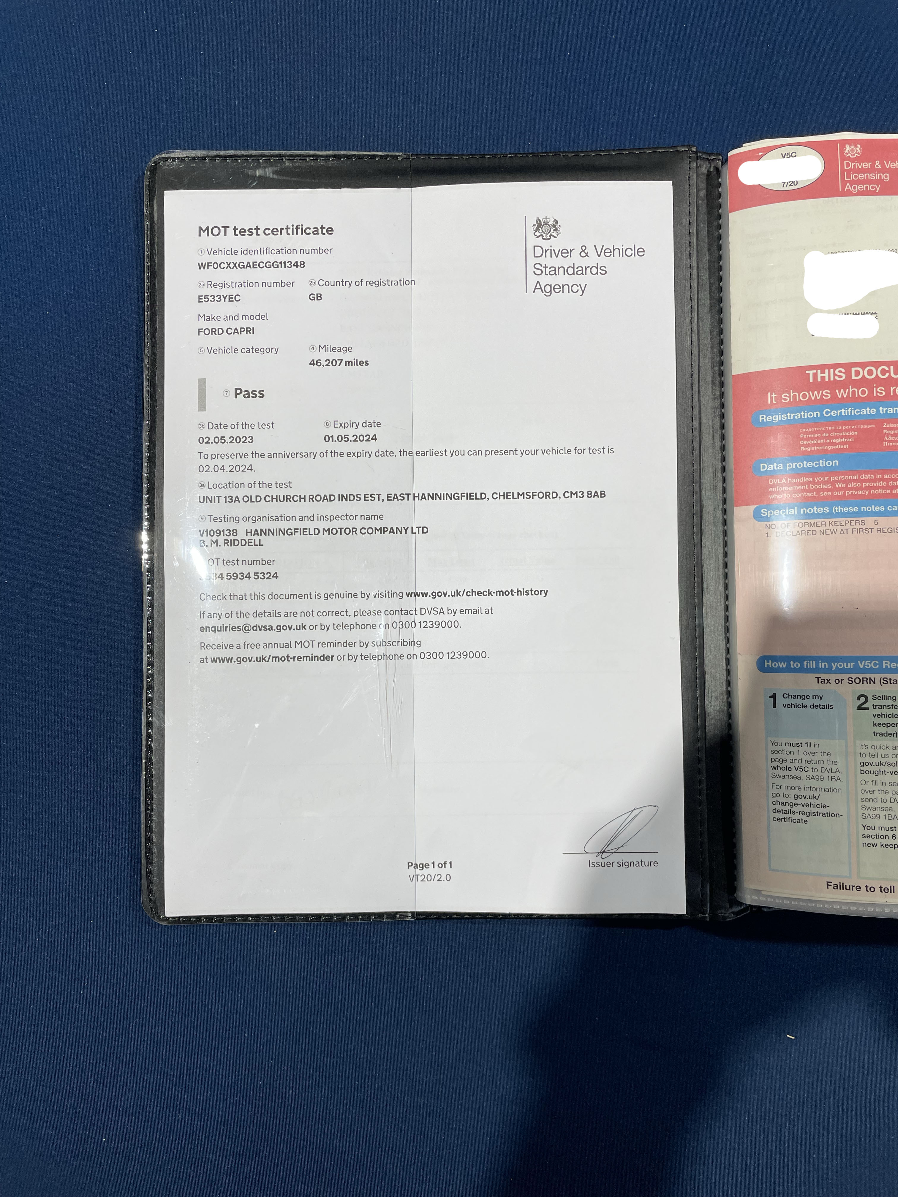 1988 FORD CAPRI 280 BROOKLANDS