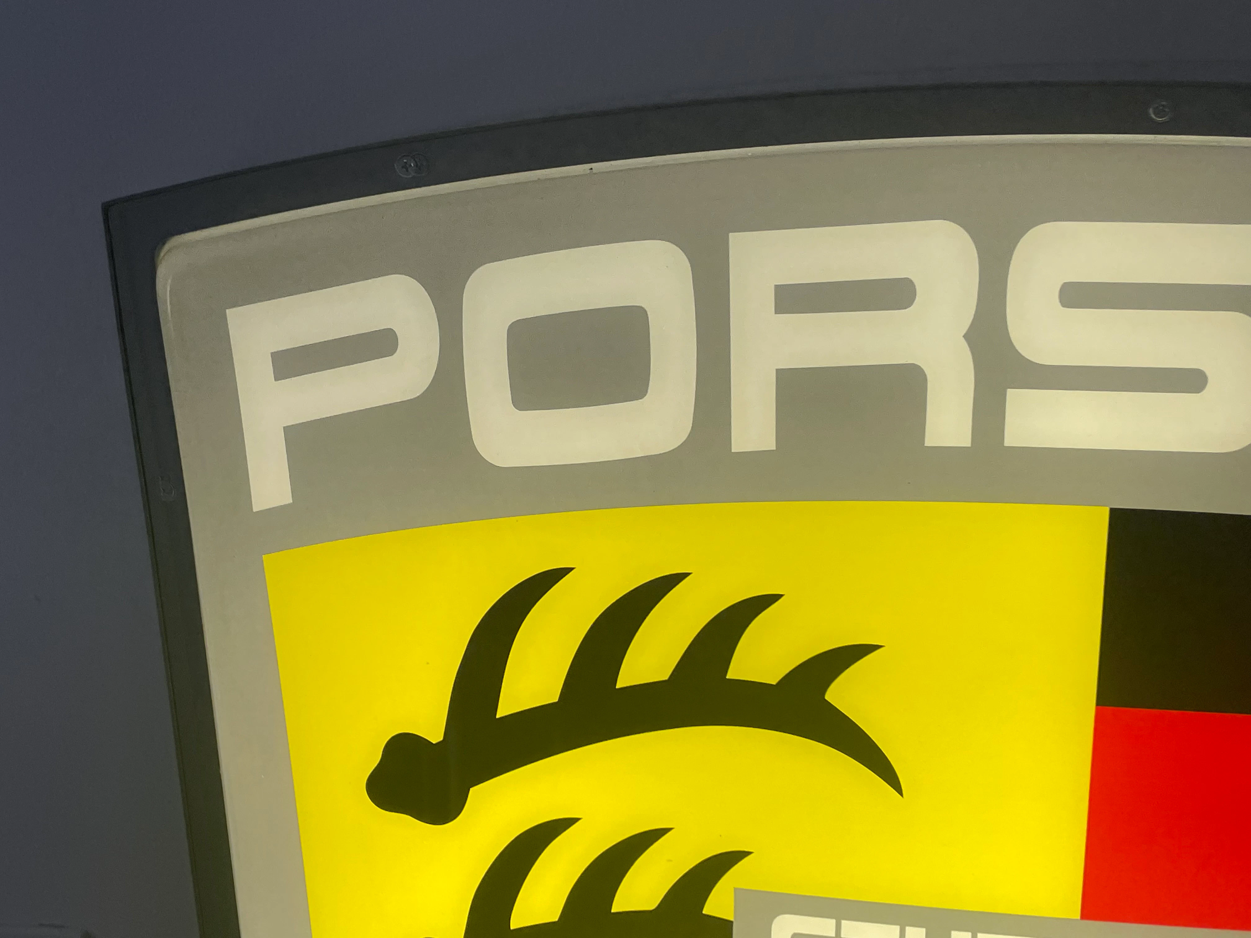 PORSCHE ILLUMINATED CREST SIGN