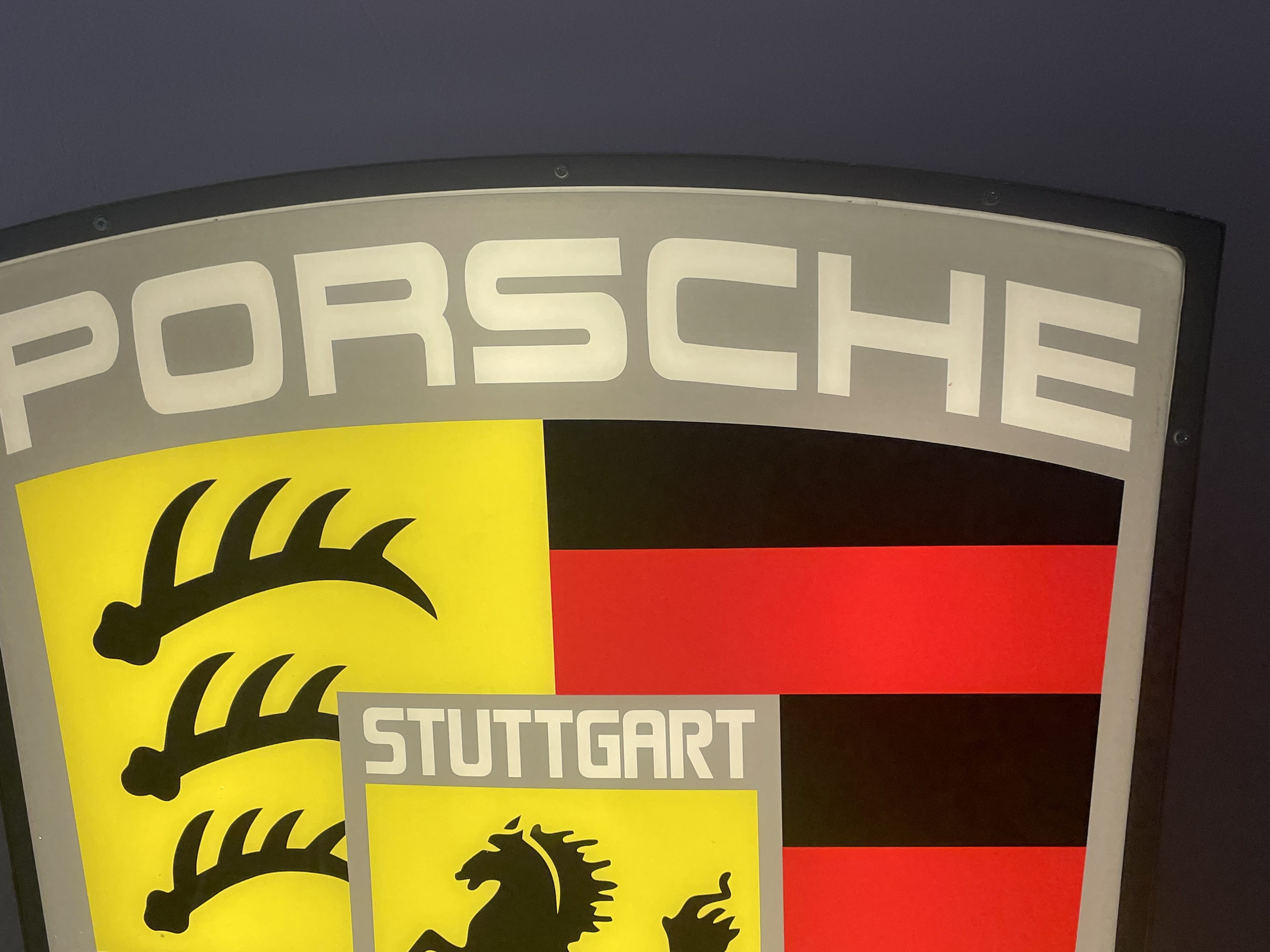 PORSCHE ILLUMINATED CREST SIGN
