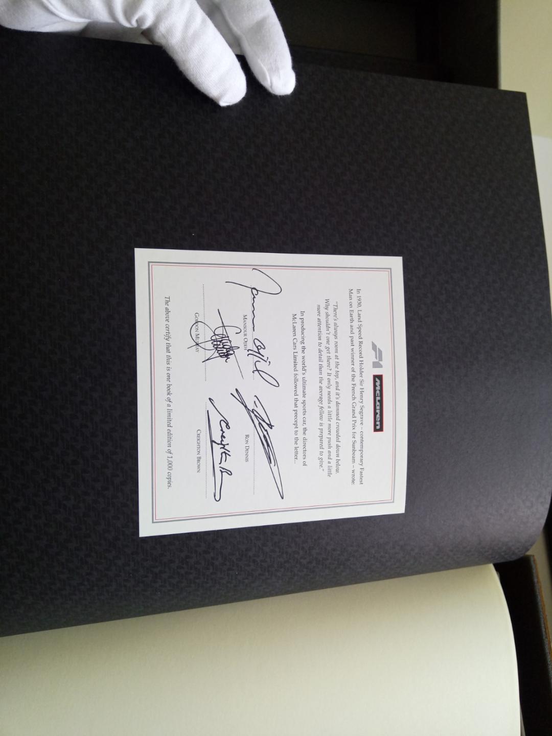 DRIVING AMBITION MCLAREN F1 BOOK for sale by auction in Nice, France