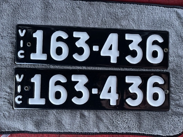 '163 436' - VICTORIA HERITAGE NUMBER PLATE for sale in VIC, Australia