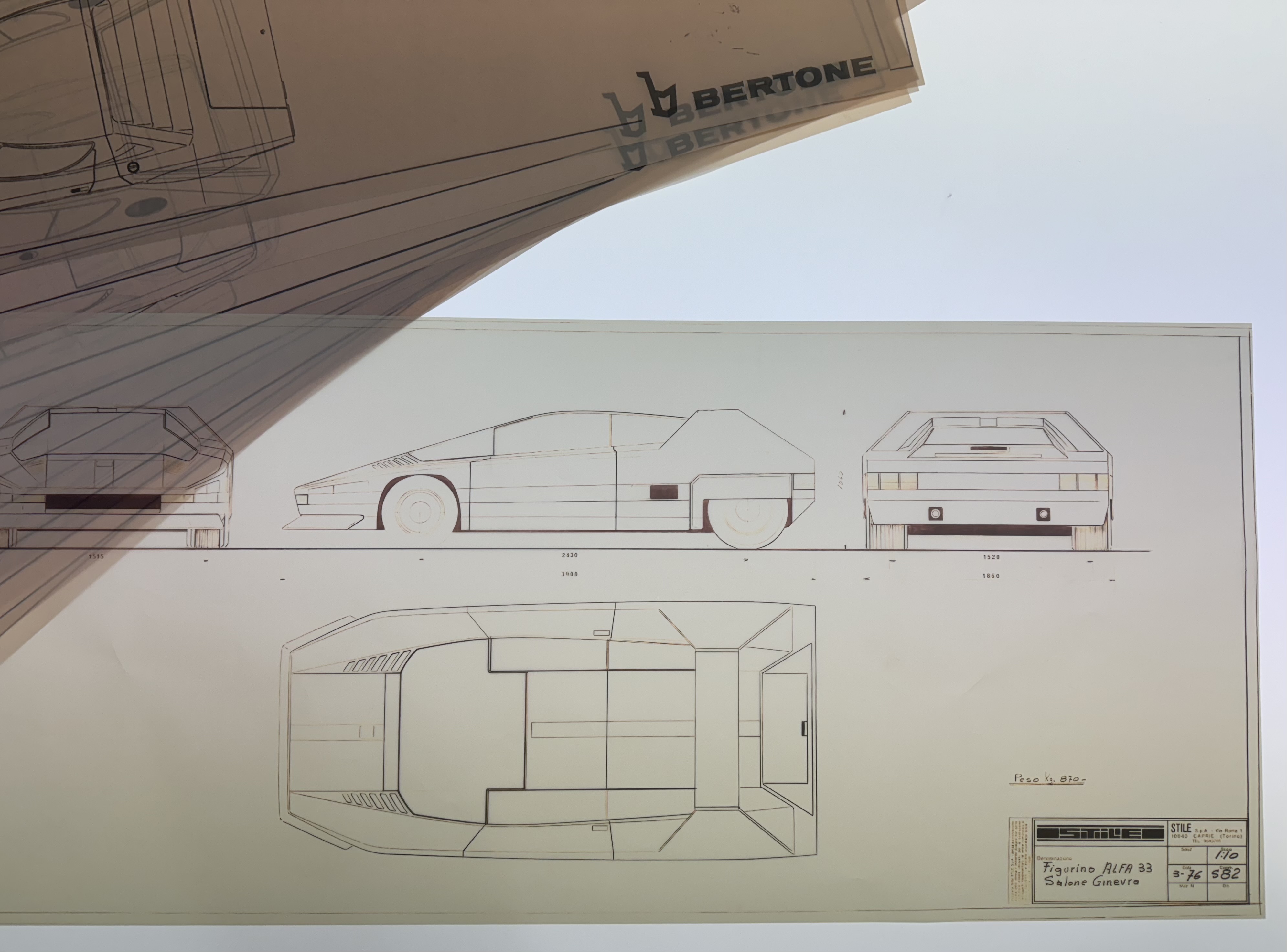 A Collection of Bertone Blueprints for sale by auction in Arsago Seprio ...