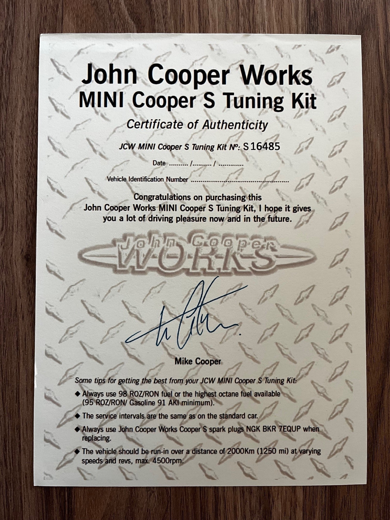 2007 Mini (R52) Cooper S Convertible - Factory JCW Tuning Kit for sale ...