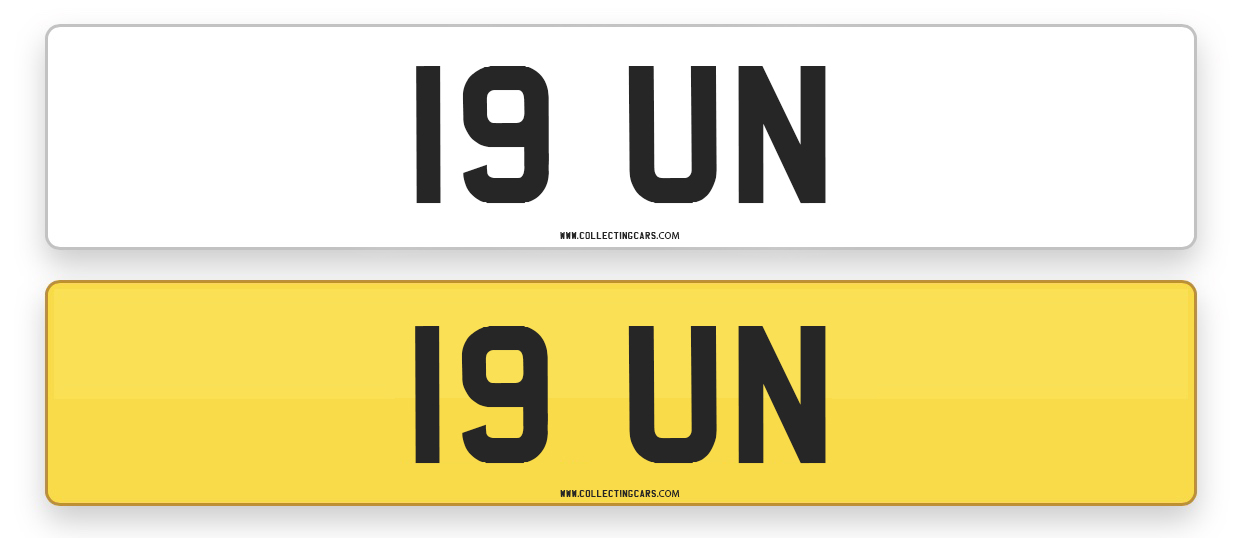 '19 UN' - NUMBER PLATE for sale by auction in , United Kingdom