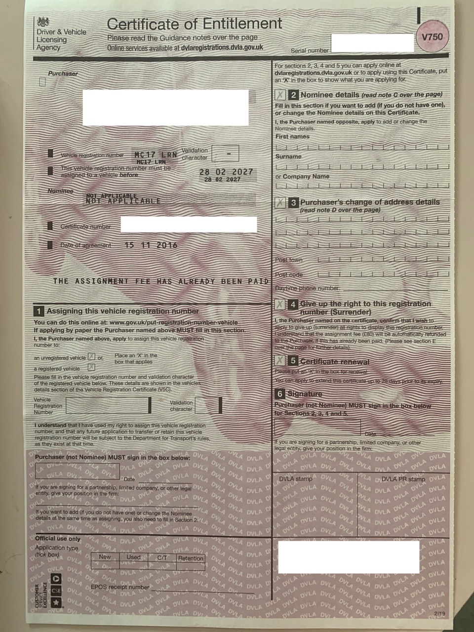 'MC17 LRN' - NUMBER PLATE for sale by auction in , United Kingdom