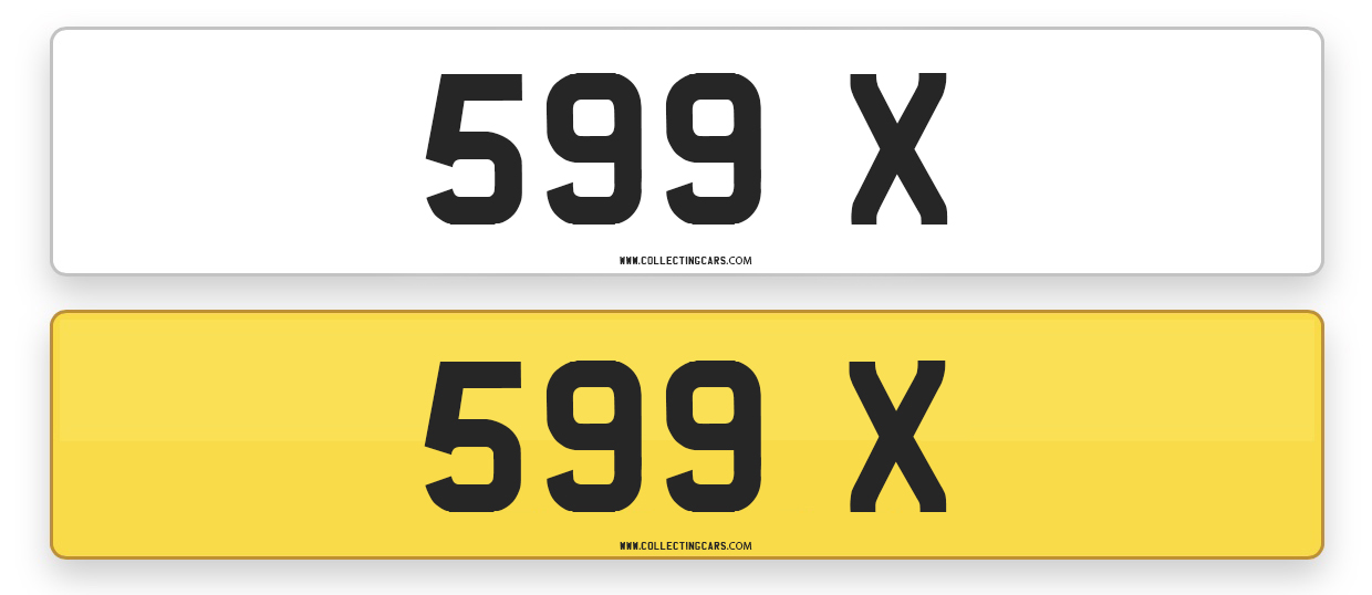 '599 X' - NUMBER PLATE for sale by auction in , United Kingdom