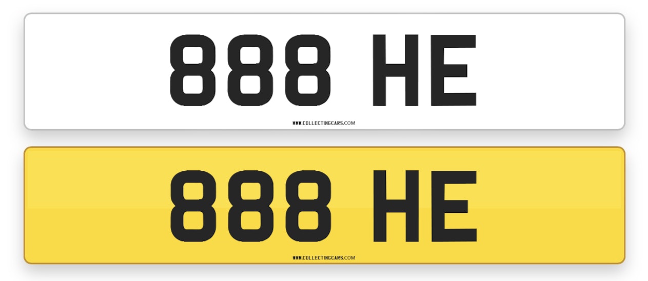 '888 HE' - NUMBER PLATE