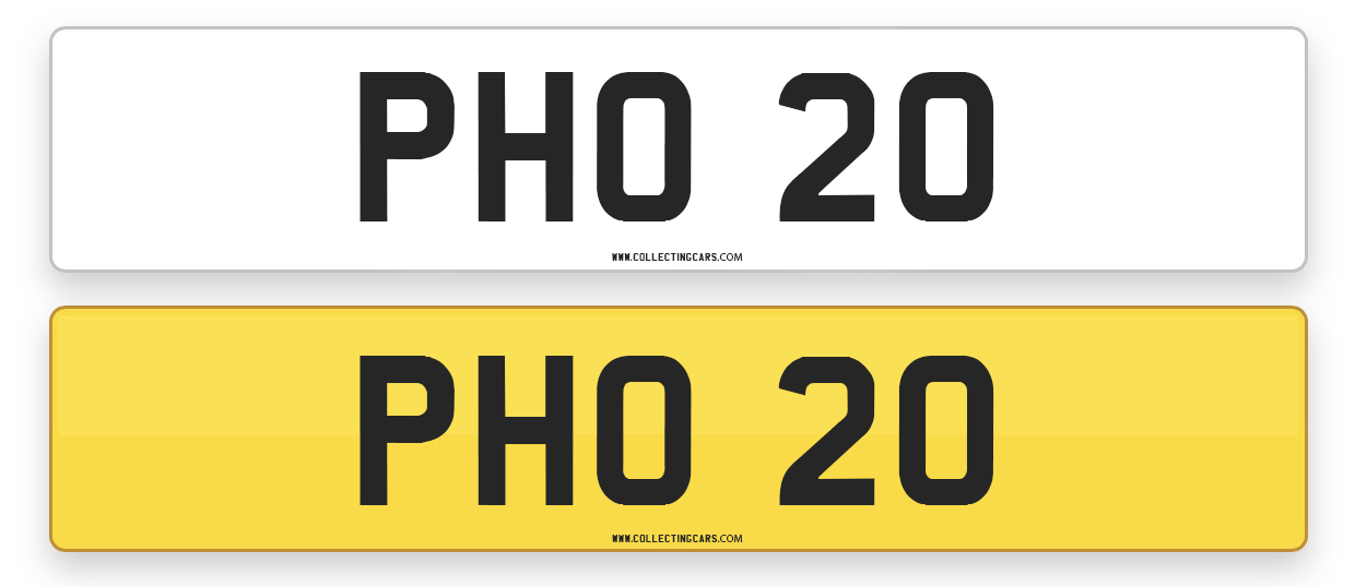 'PHO 20' - NUMBER PLATE