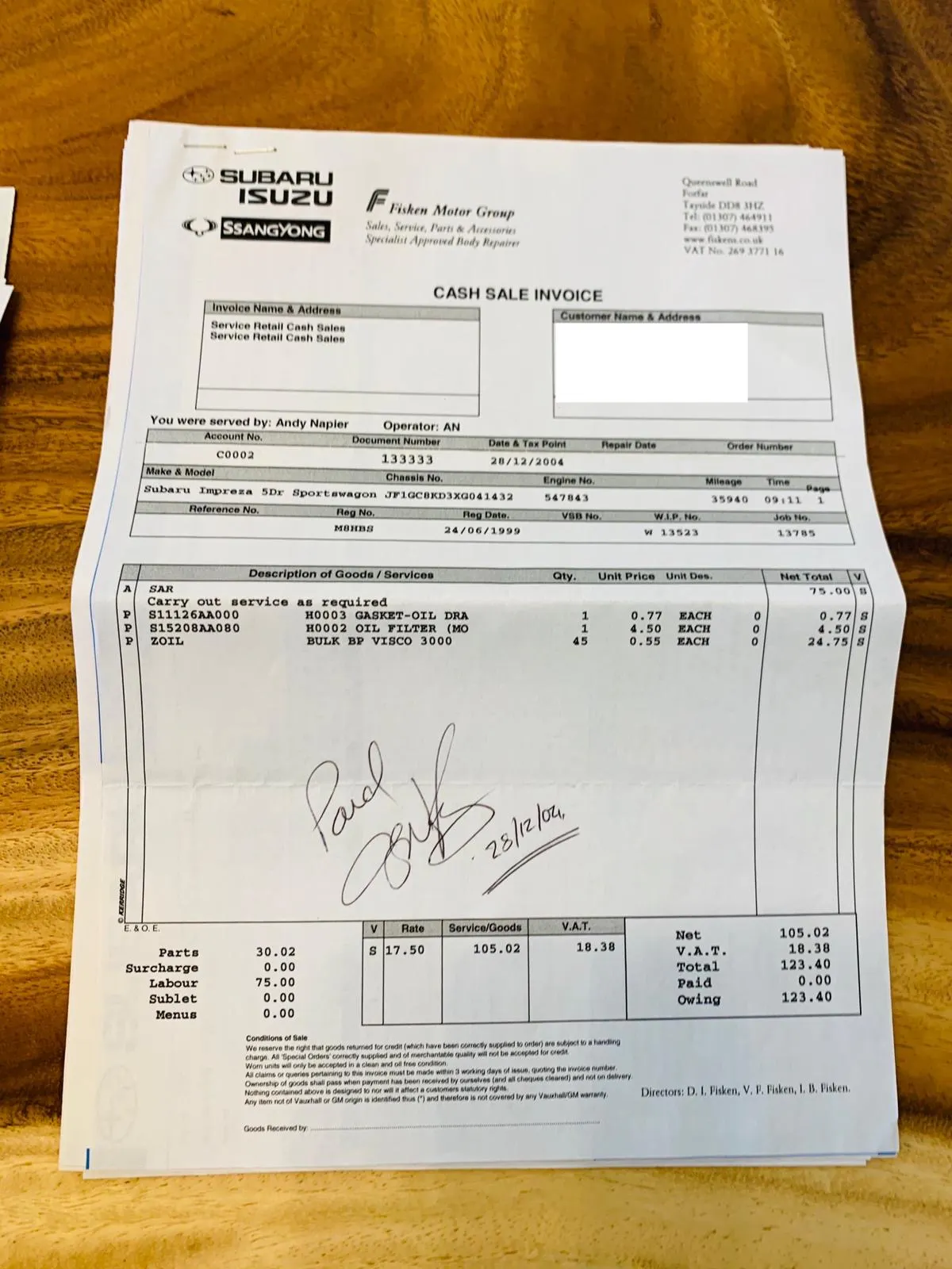 1999 SUBARU IMPREZA TURBO RB5