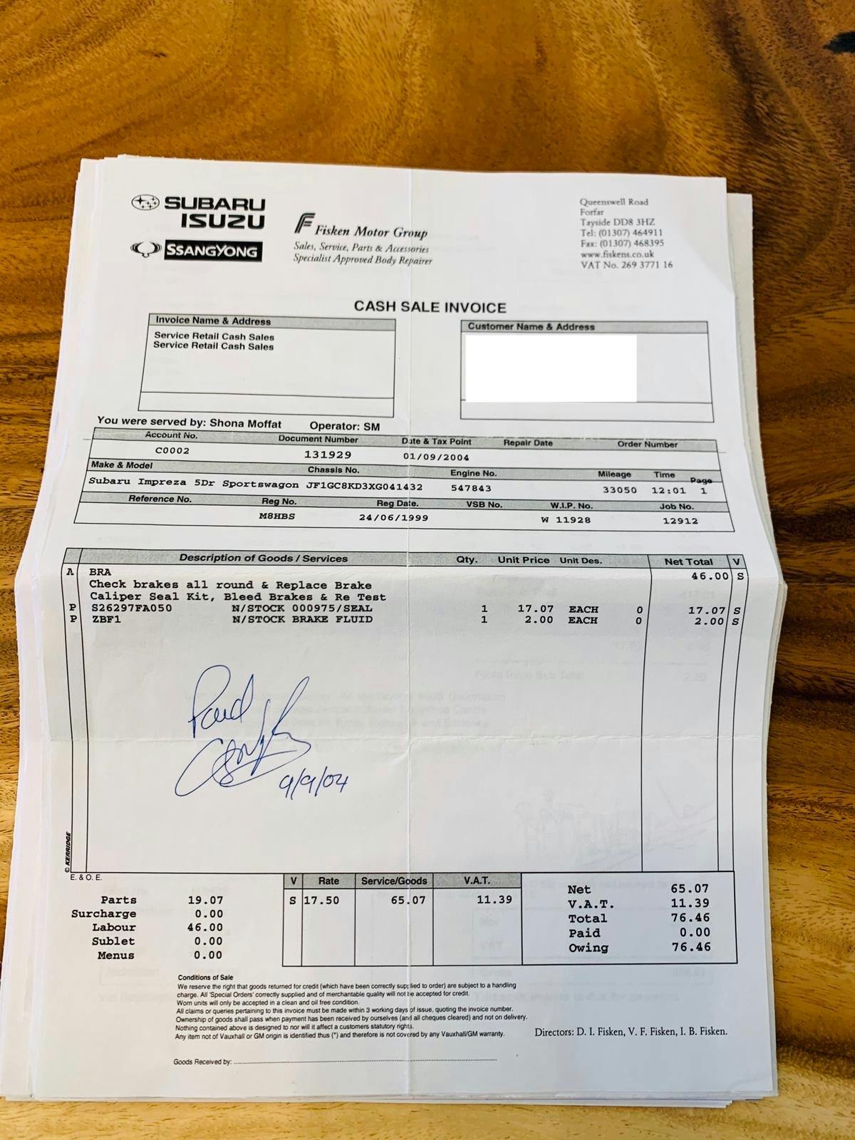 1999 SUBARU IMPREZA TURBO RB5