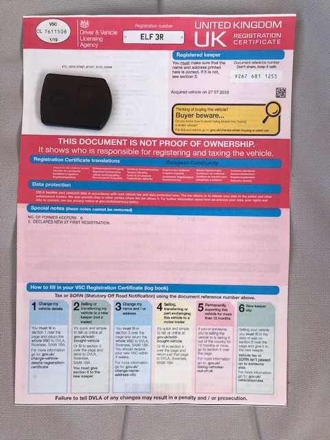 'ELF 3R' - NUMBER PLATE