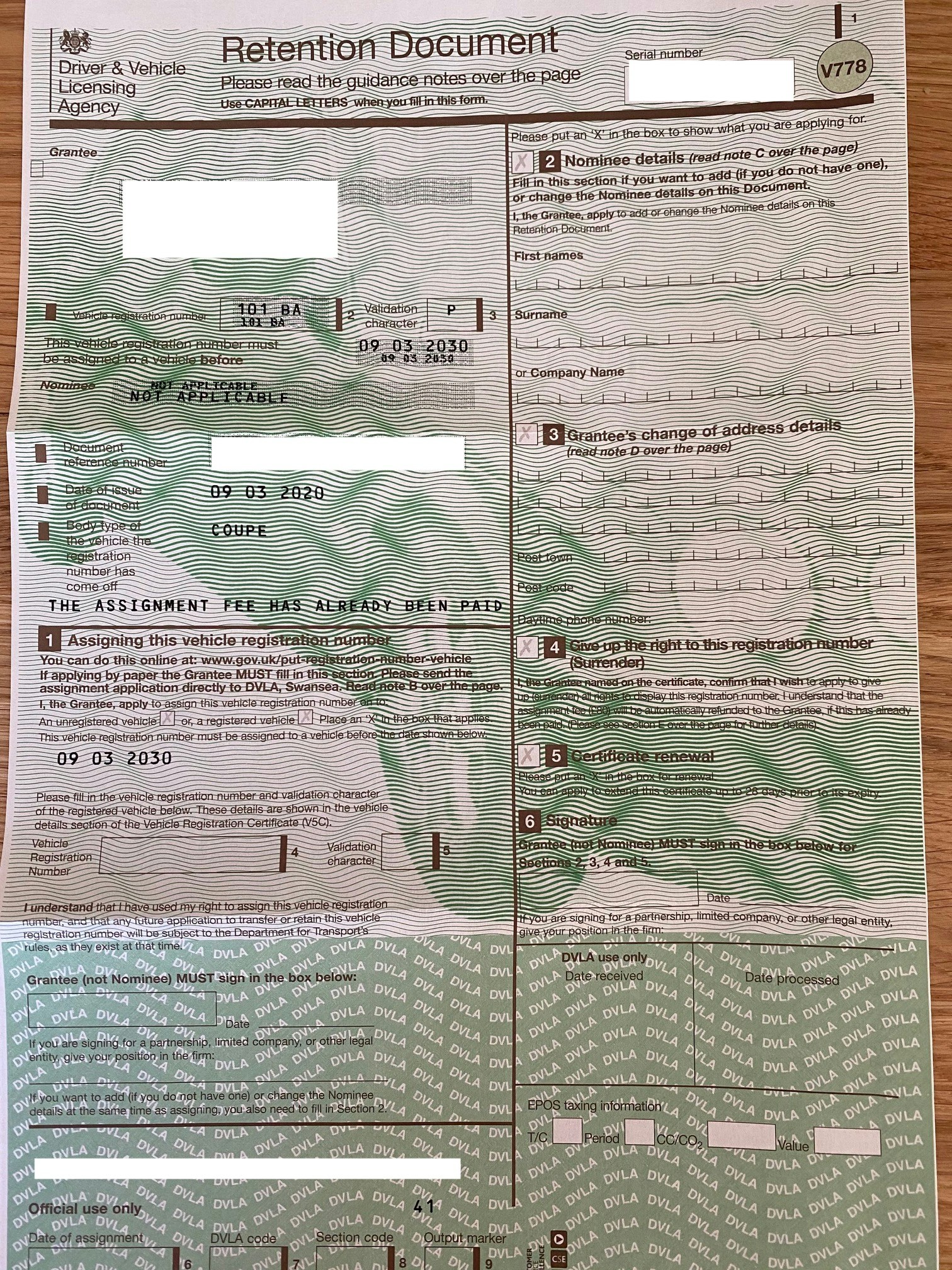 '101 BA' - NUMBER PLATE for sale in , United Kingdom