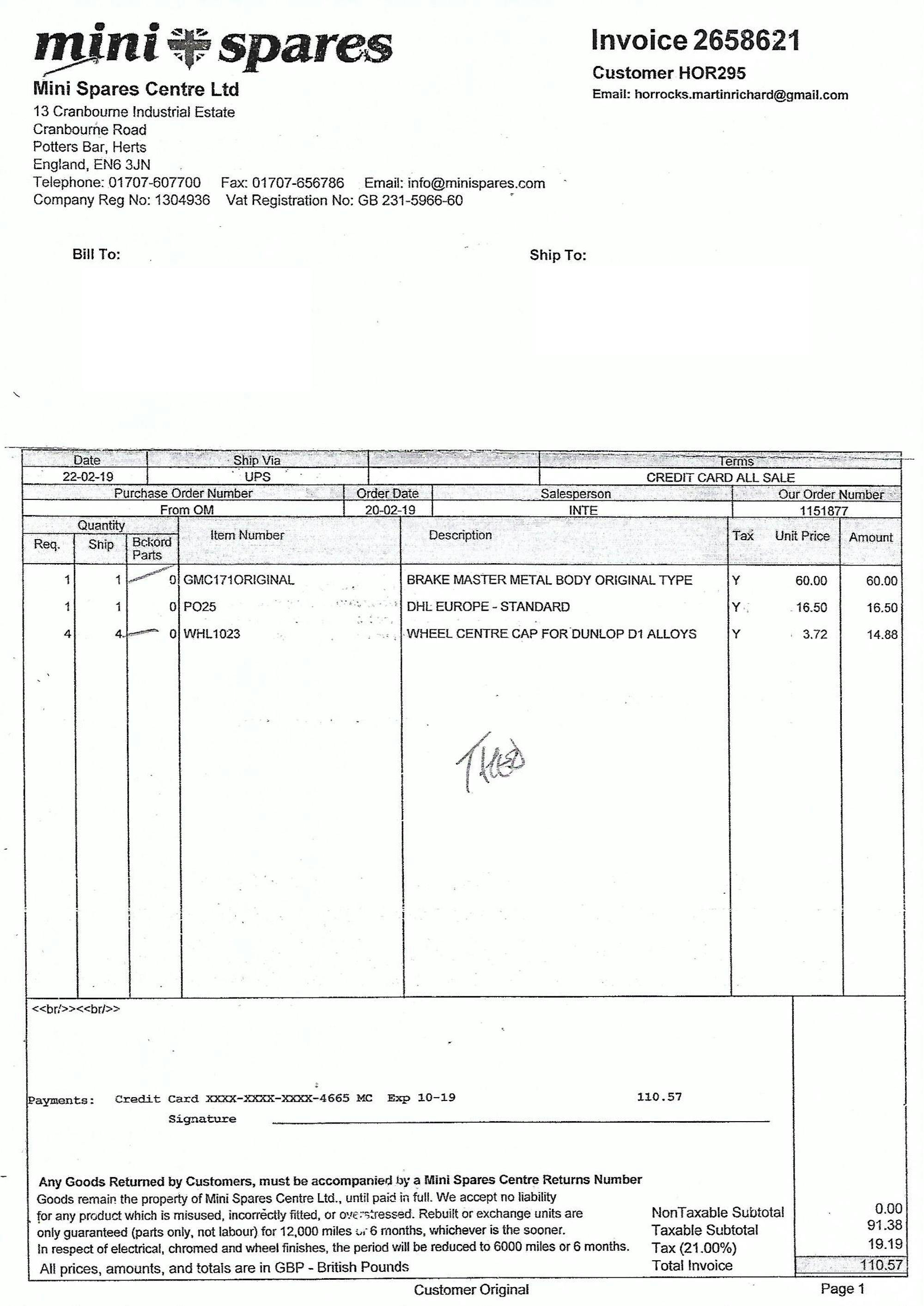 1969 AUSTIN MINI VAN - LHD