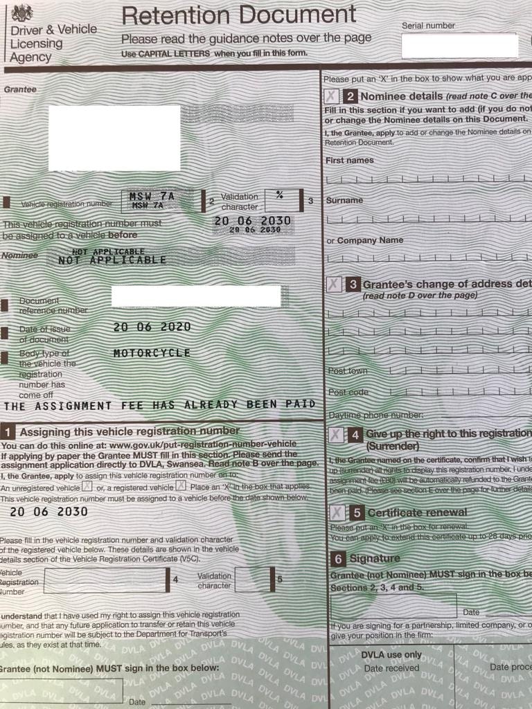 'MSW 77A' / 'MSW 7A' - SET OF NUMBER PLATES for sale by auction in ...